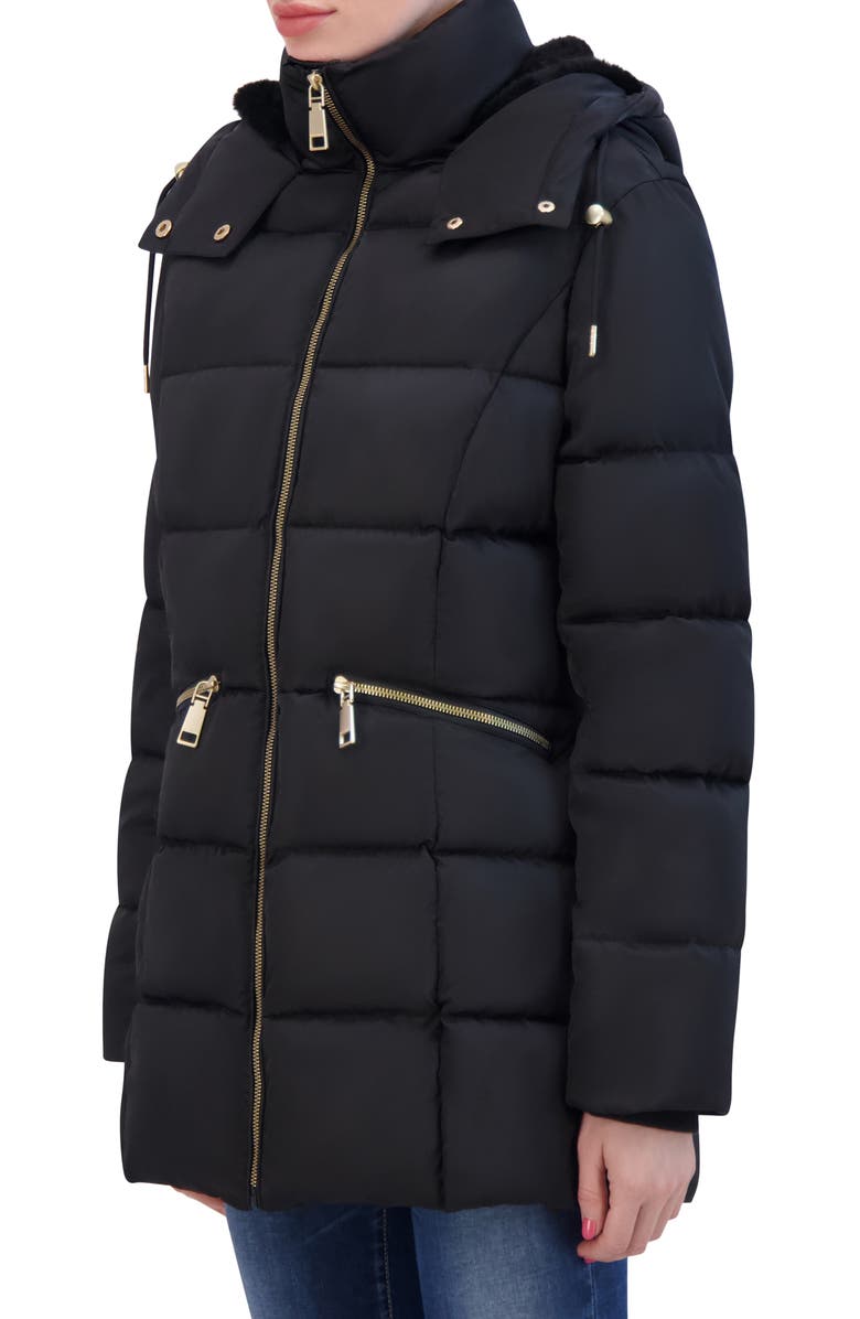 Rebecca Minkoff Faux Fur Lined Faux Down Fill Hooded Zip-Up Jacket ...