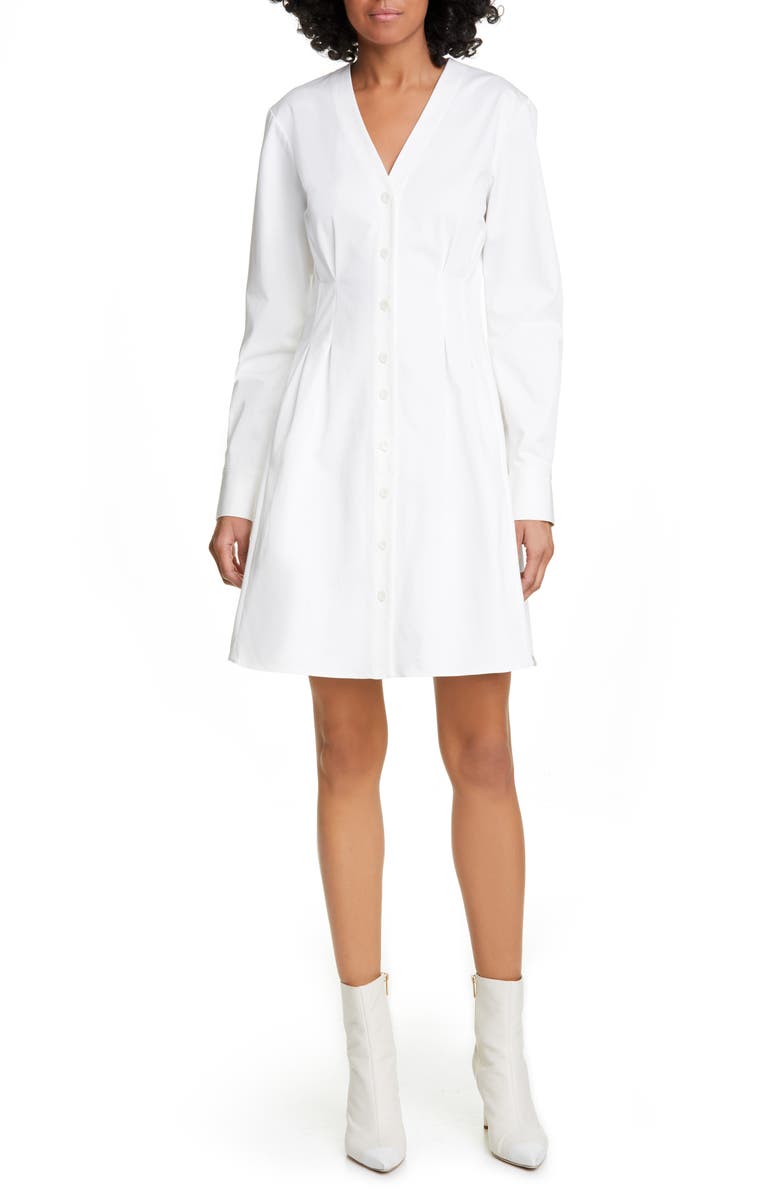 Tibi Dominic Long Sleeve Twill Shirtdress | Nordstromrack