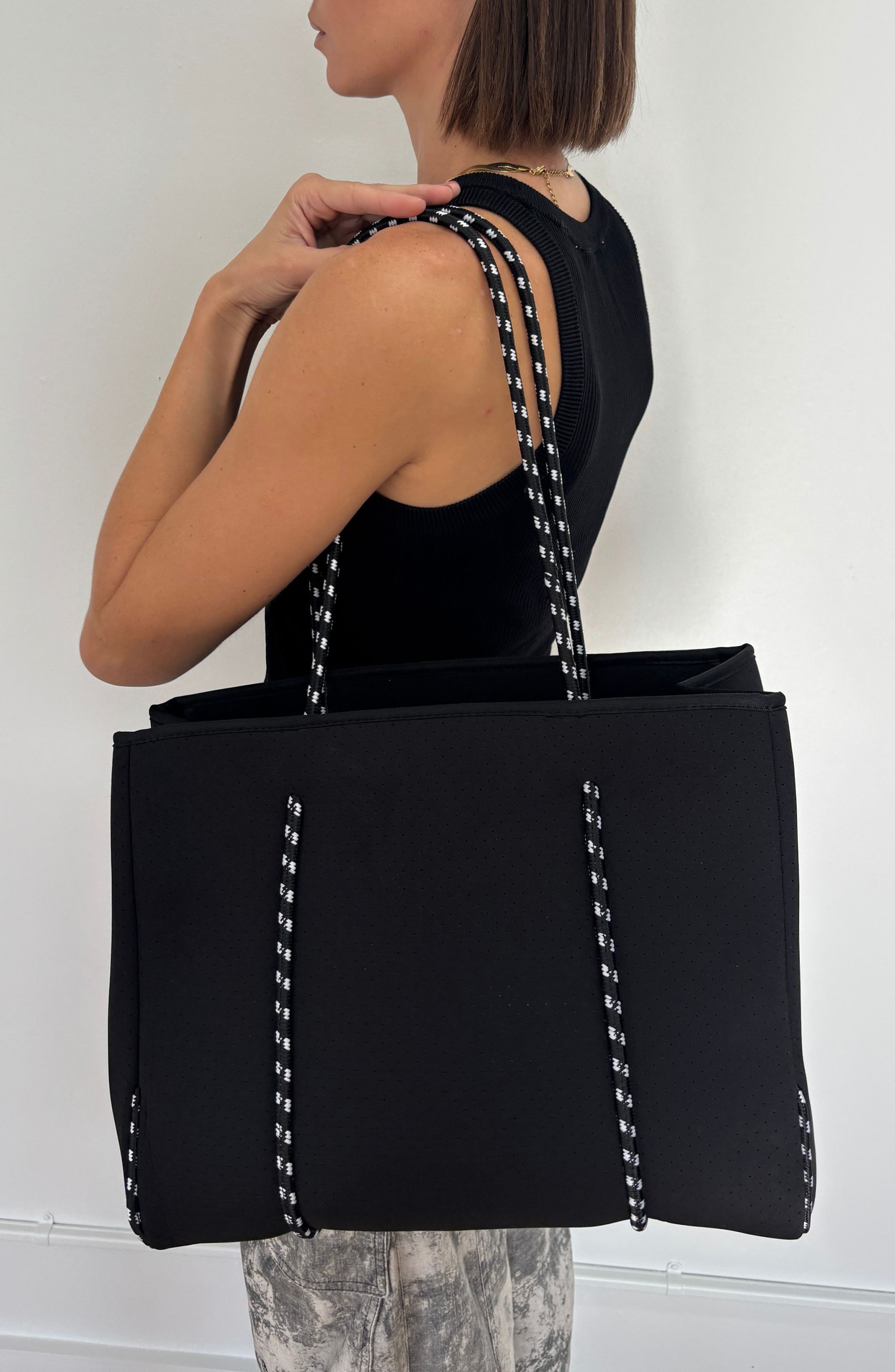 Adornia Black Neoprene Tote Bag | Nordstromrack