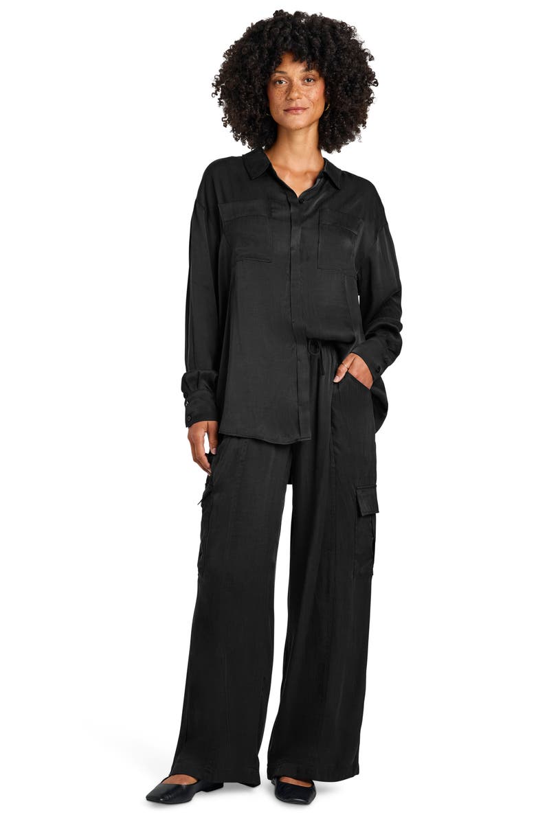 Splendid Savannah Wide Leg Sateen Pants | Nordstromrack