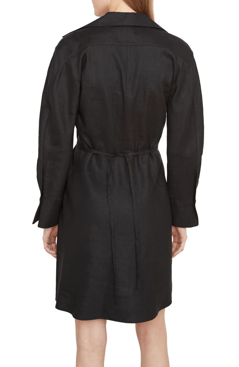 Vince Long Sleeve Stretch Linen Blend Shirtdress | Nordstromrack