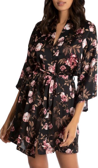 Midnight Bakery Floral Satin Robe | Nordstromrack