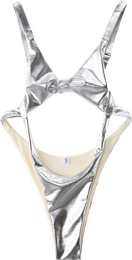 LECHERY® Lustrous Cut-out High-cut One-piece | Nordstrom