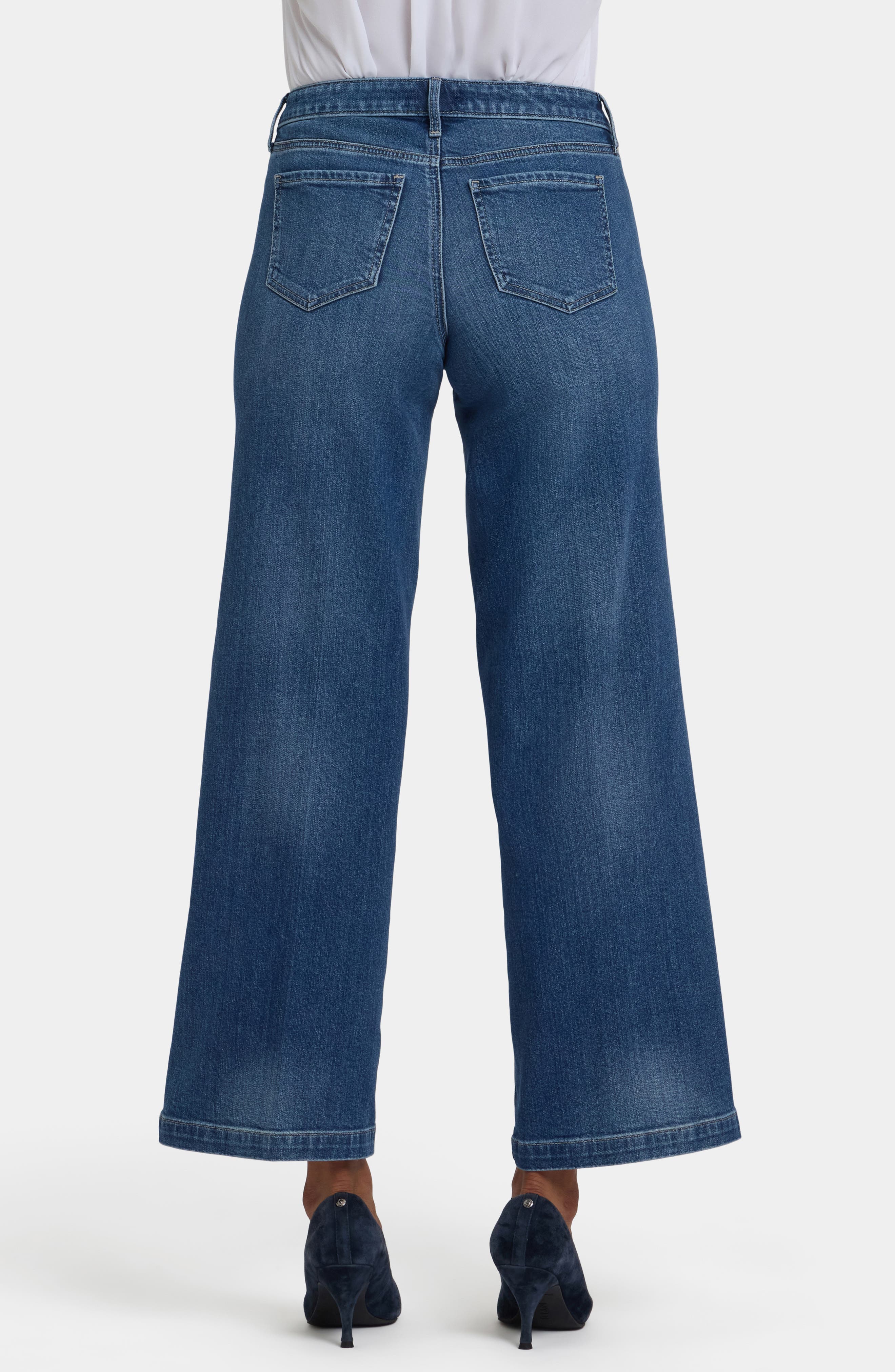 Teresa Rhinestone & Faux Pearl Wide Leg Jeans (Women) | Nordstromrack