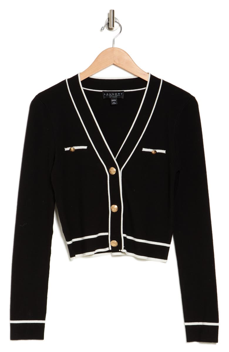 Laundry by Shelli Segal Contrast Cardigan | Nordstromrack