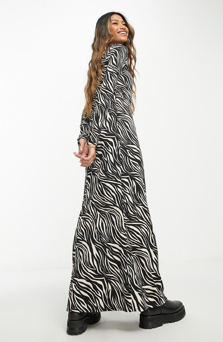 ASOS DESIGN Crinkled Long Sleeve Knit Maxi Dress | Nordstromrack