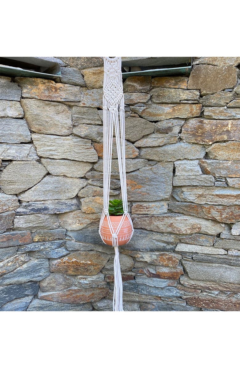FLORA BUNDA Hanging Macramé with Ceramic Pot | Nordstromrack