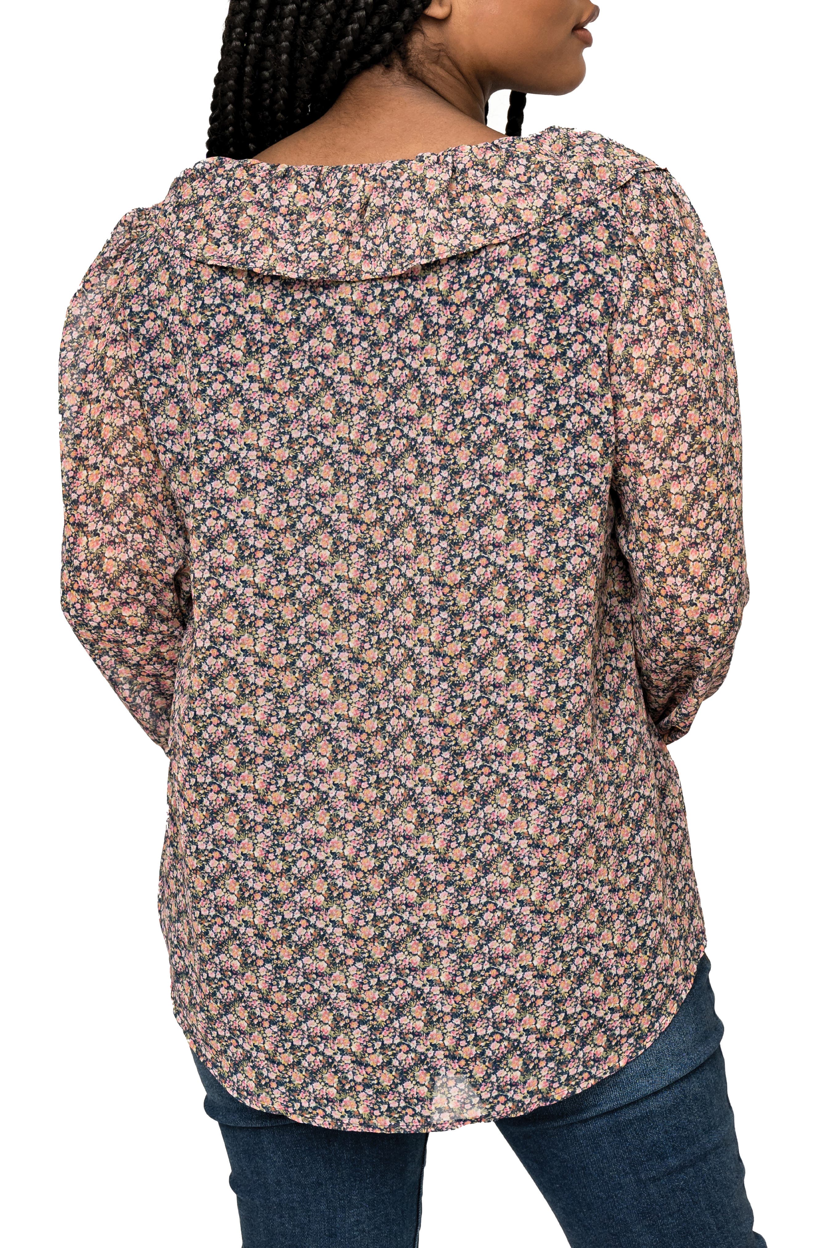 GIBSONLOOK Gigi V-Neck Long Sleeve Floral Top | Nordstromrack