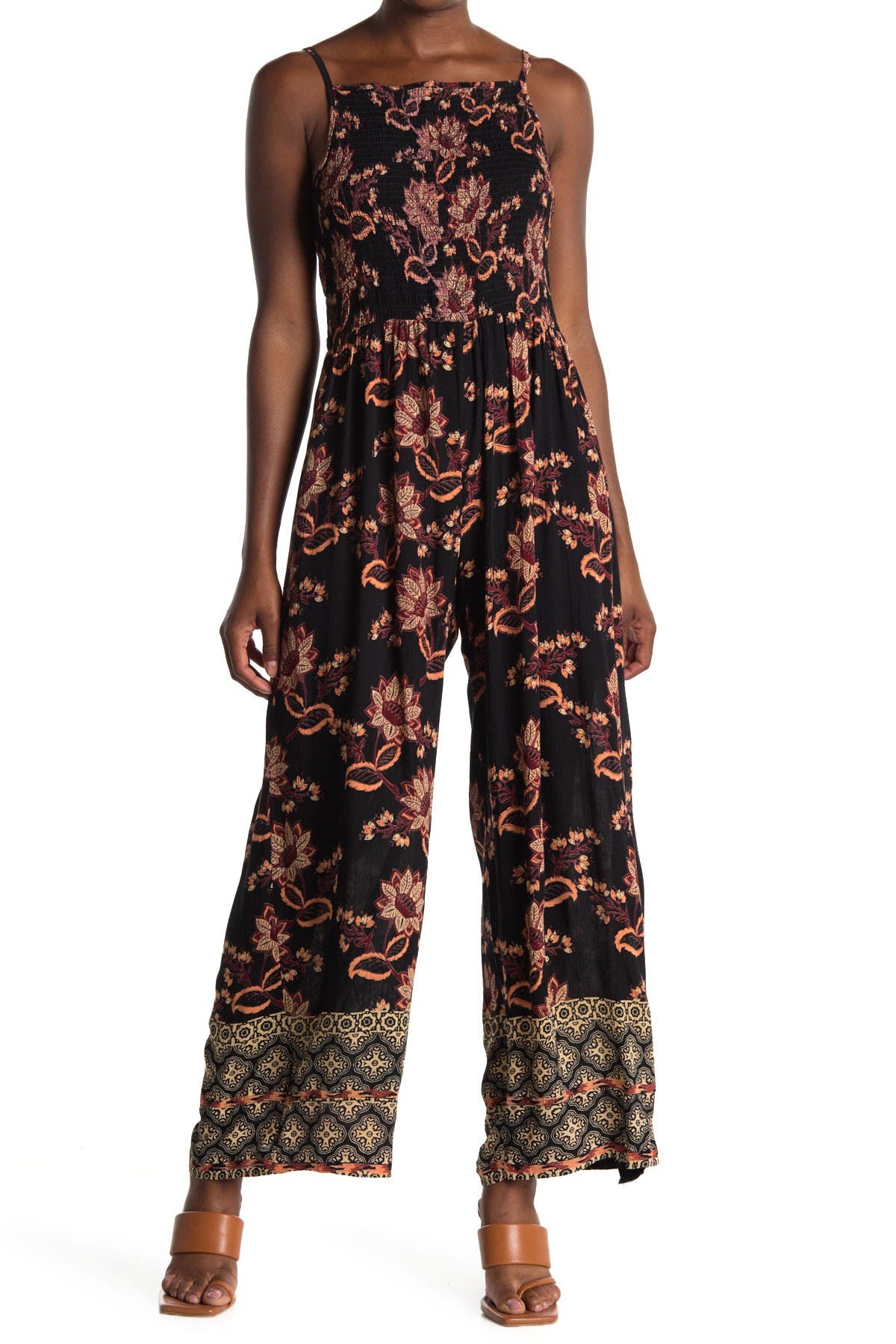 Floral Smocked Bodice Jumpsuit (Women) | Nordstromrack