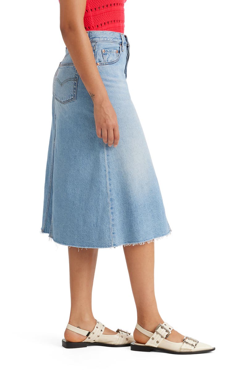 Levi's High Waist Decon Denim Midi Skirt | Nordstromrack
