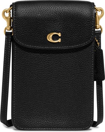 COACH Leather Phone Crossbody Bag | Nordstrom