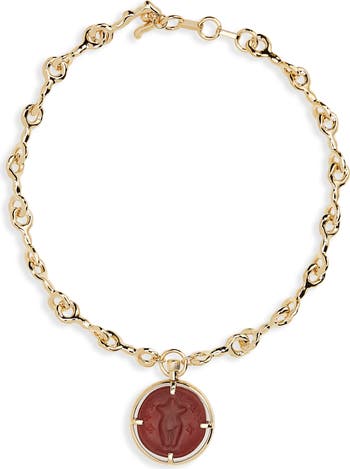 Chloé Elis Carnelian Medallion Necklace | Nordstrom