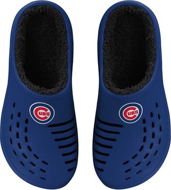 FOCO Men's FOCO Chicago Cubs Big Logo Sherpa-Lined Clog Slippers ...