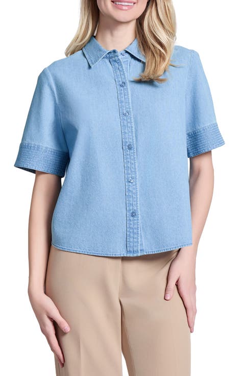 Women's Denim Button Up Tops | Nordstrom
