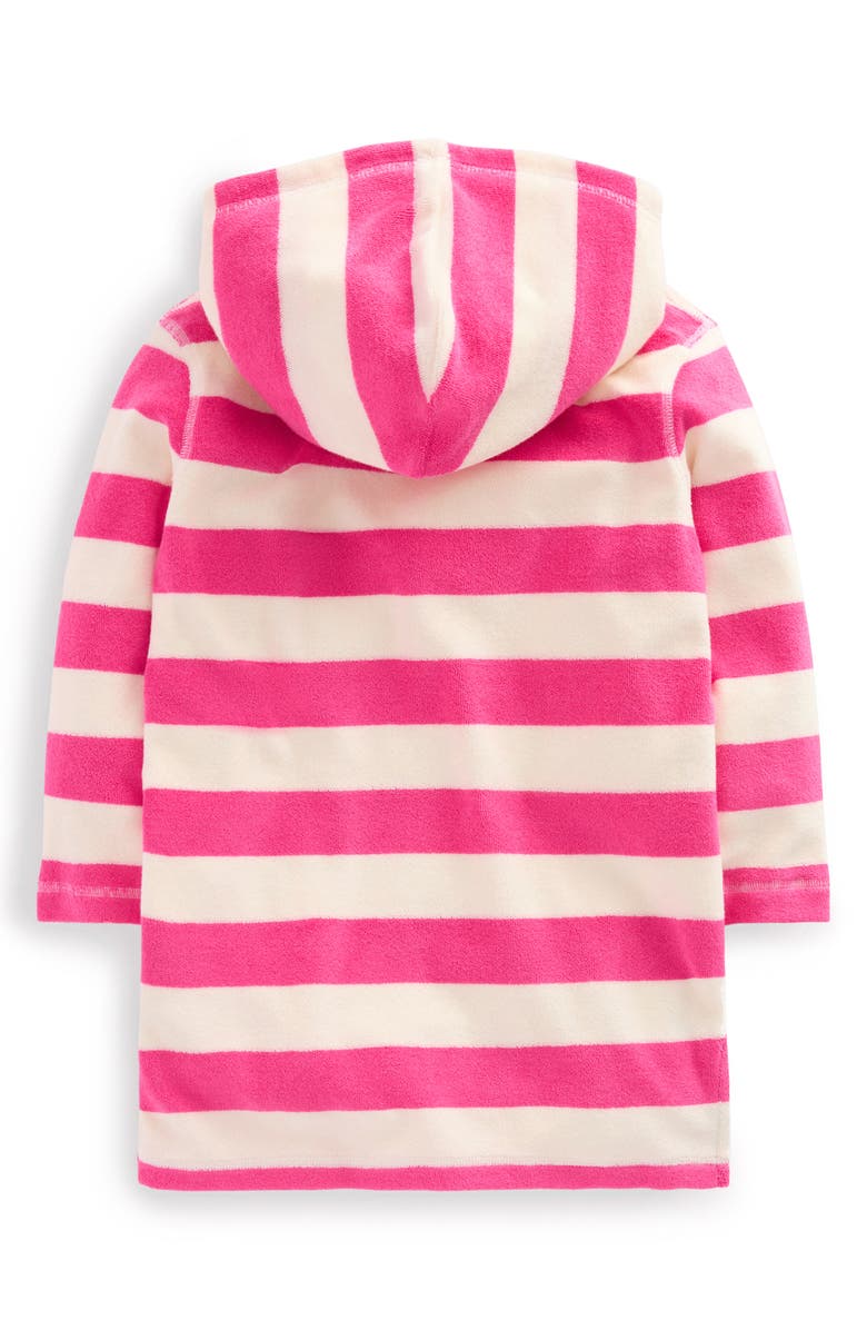 Mini Boden Kids' Mara Stripe Mermaid Appliqué Terry Zip-Up Cover-Up ...