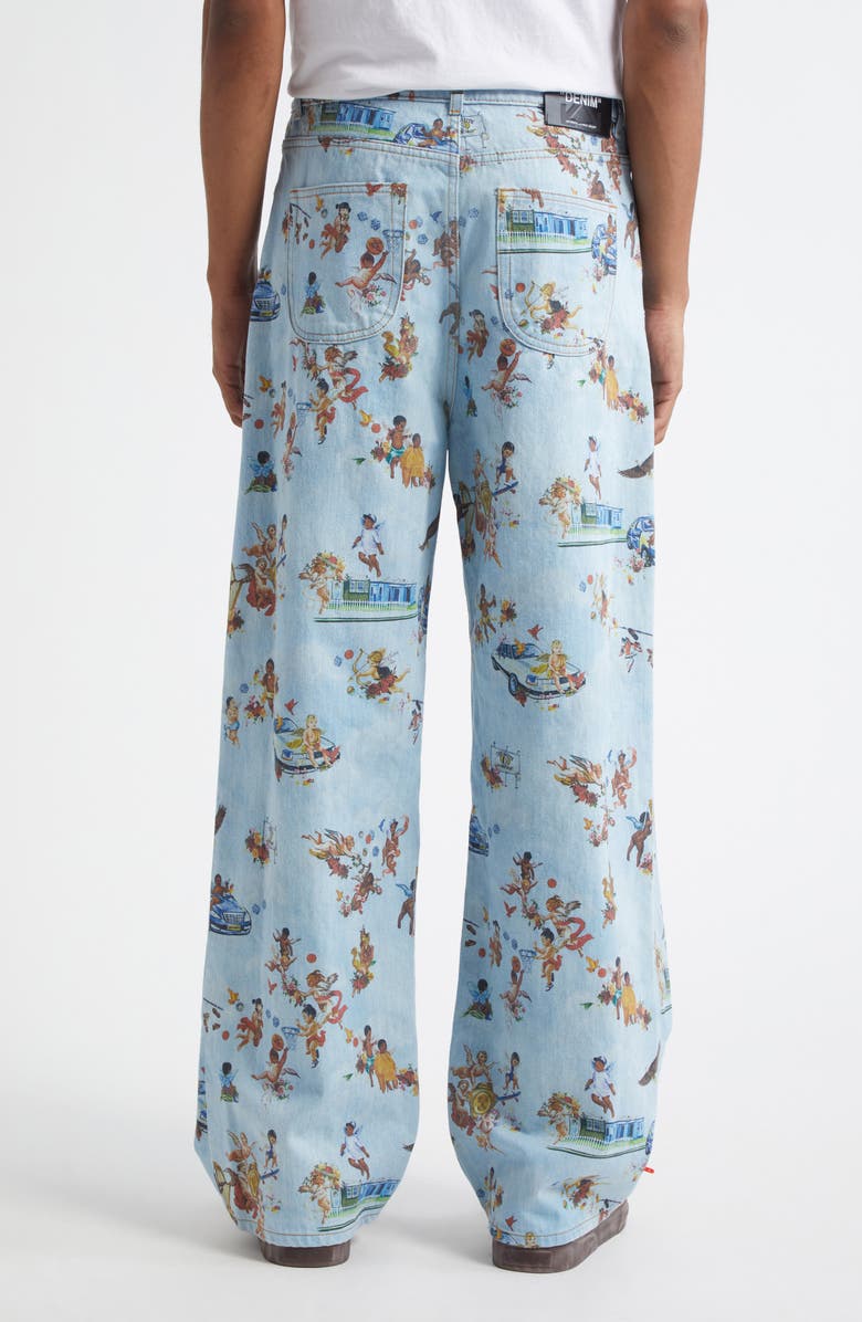 Off-White Fresco Print Straight Leg Jeans | Nordstromrack