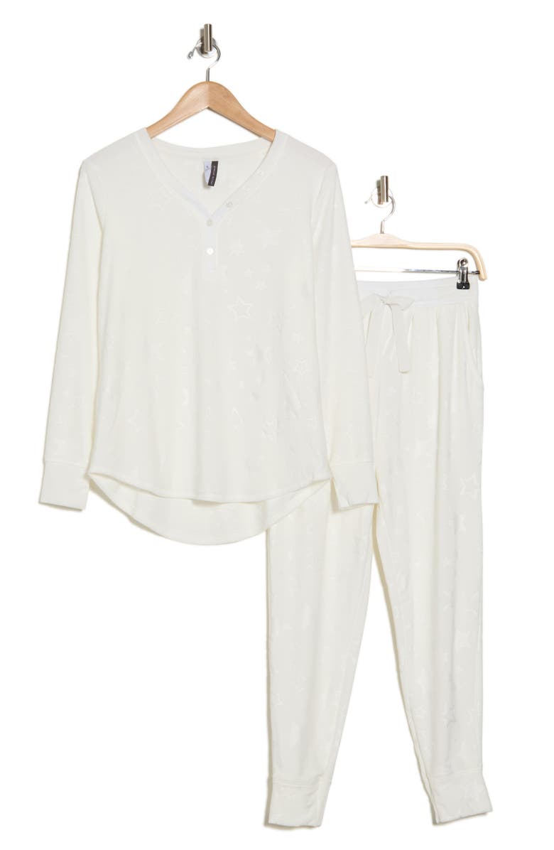 JACLYN Star Velour Henley Pajamas | Nordstromrack