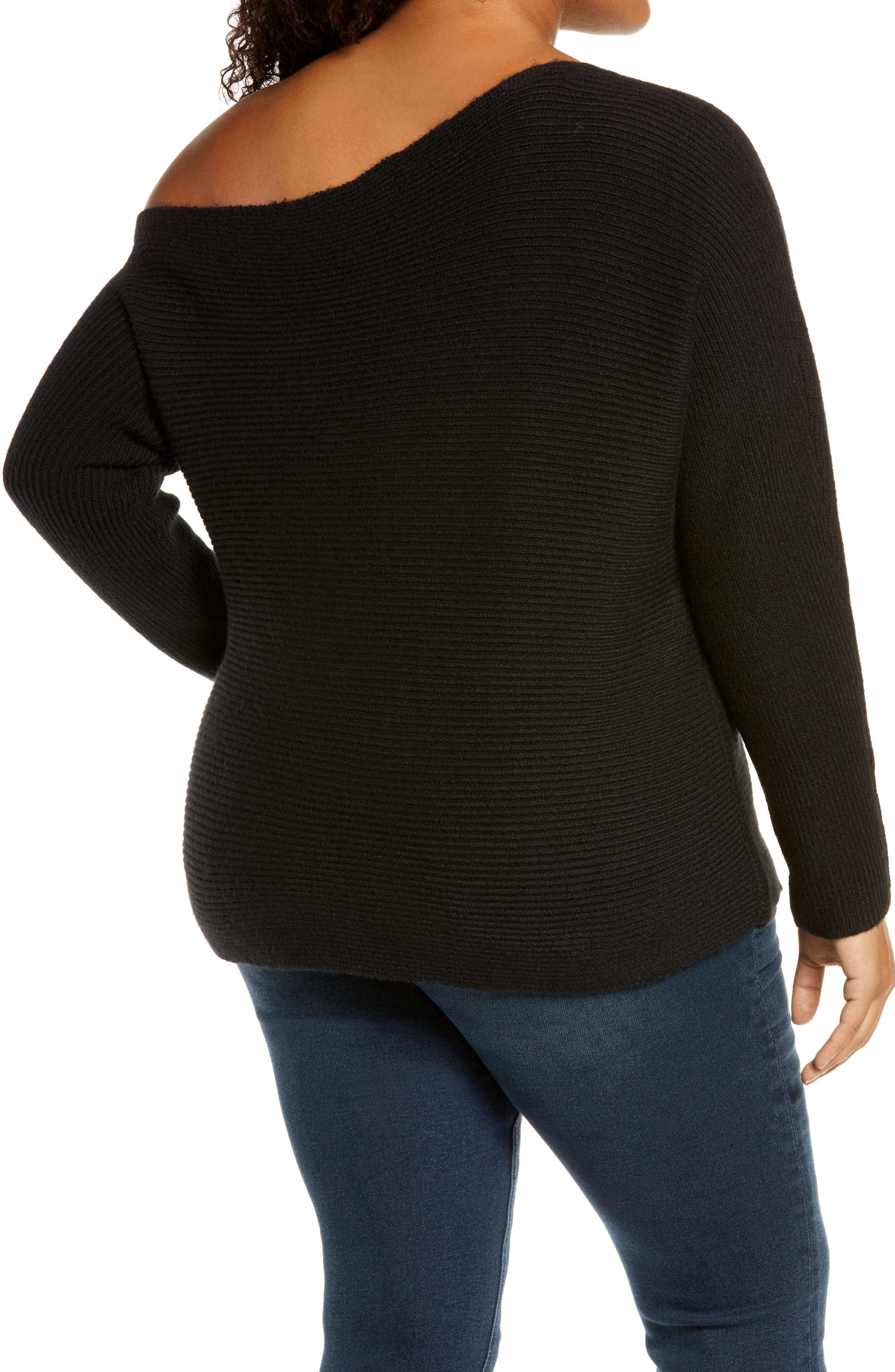 Treasure & Bond Ribbed One-Shoulder Pullover | Nordstrom
