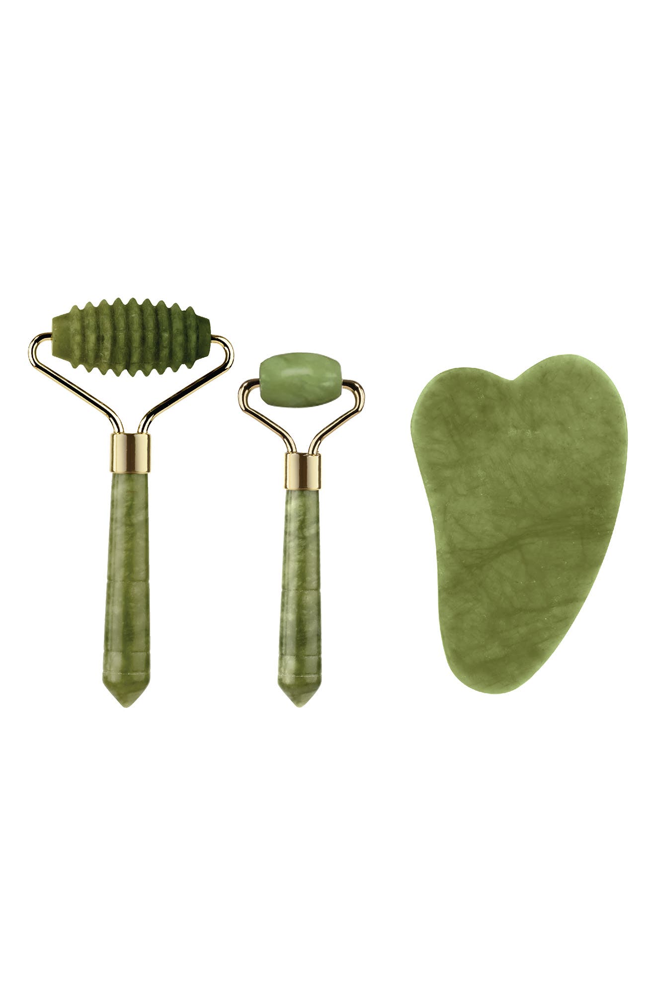VIVITAR 3-in-1 Jade Facial Kit - Textured Roller & Mini Eye Roller ...