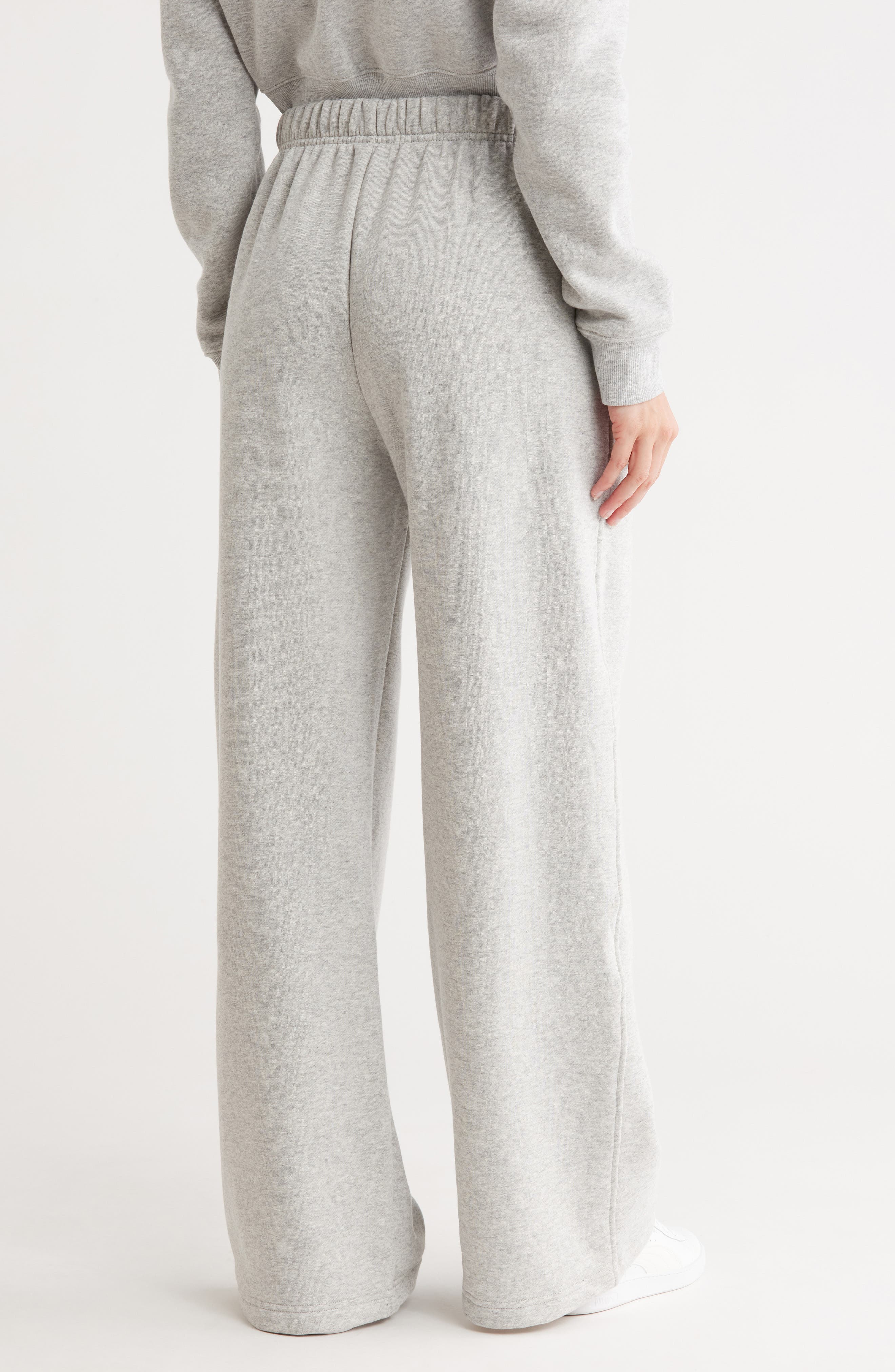 Good American Brushed Fleece Wide Leg Sweatpants | Nordstromrack