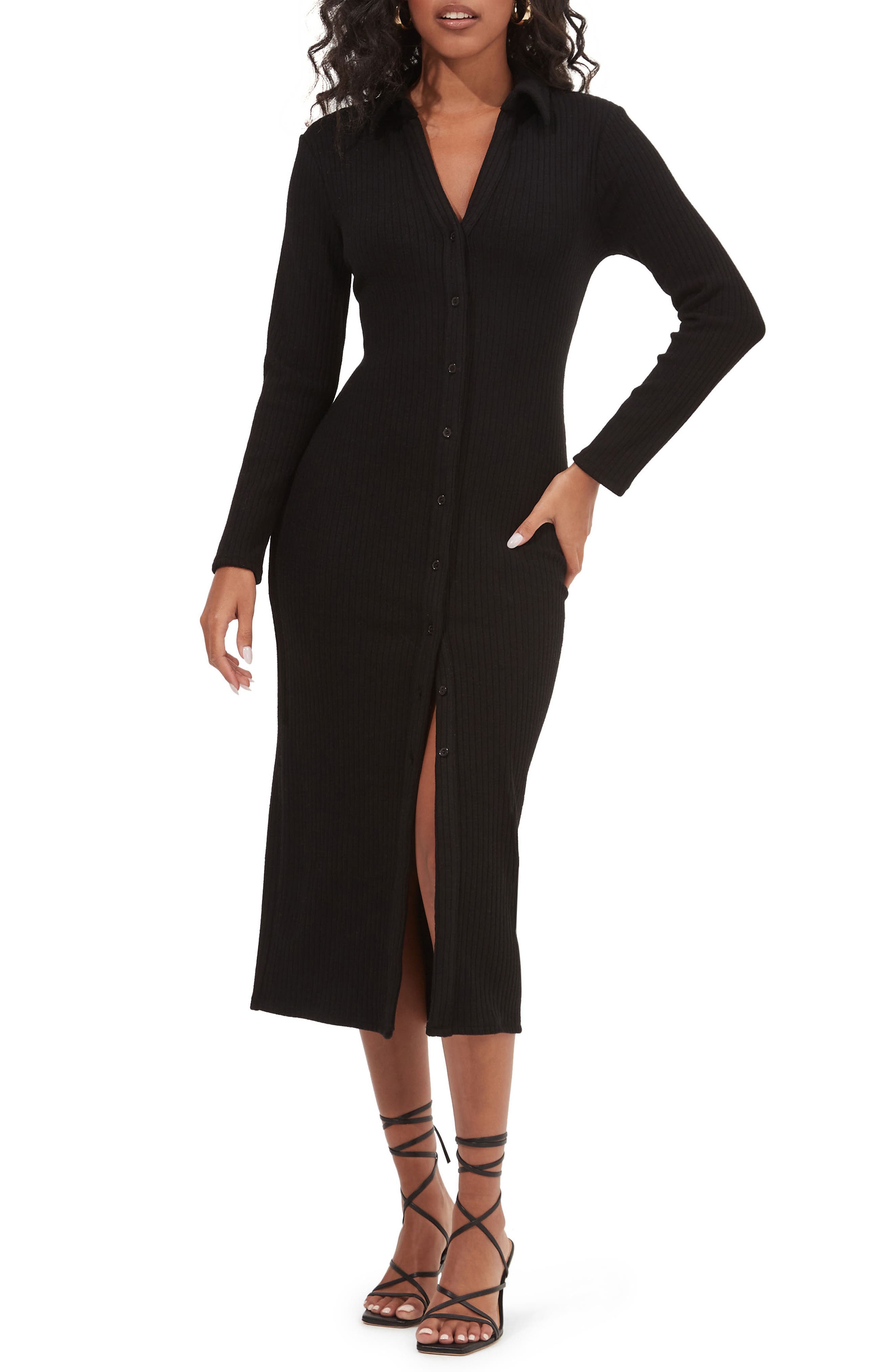 ASTR the Label Bransbury Long Sleeve Midi Dress | Nordstrom