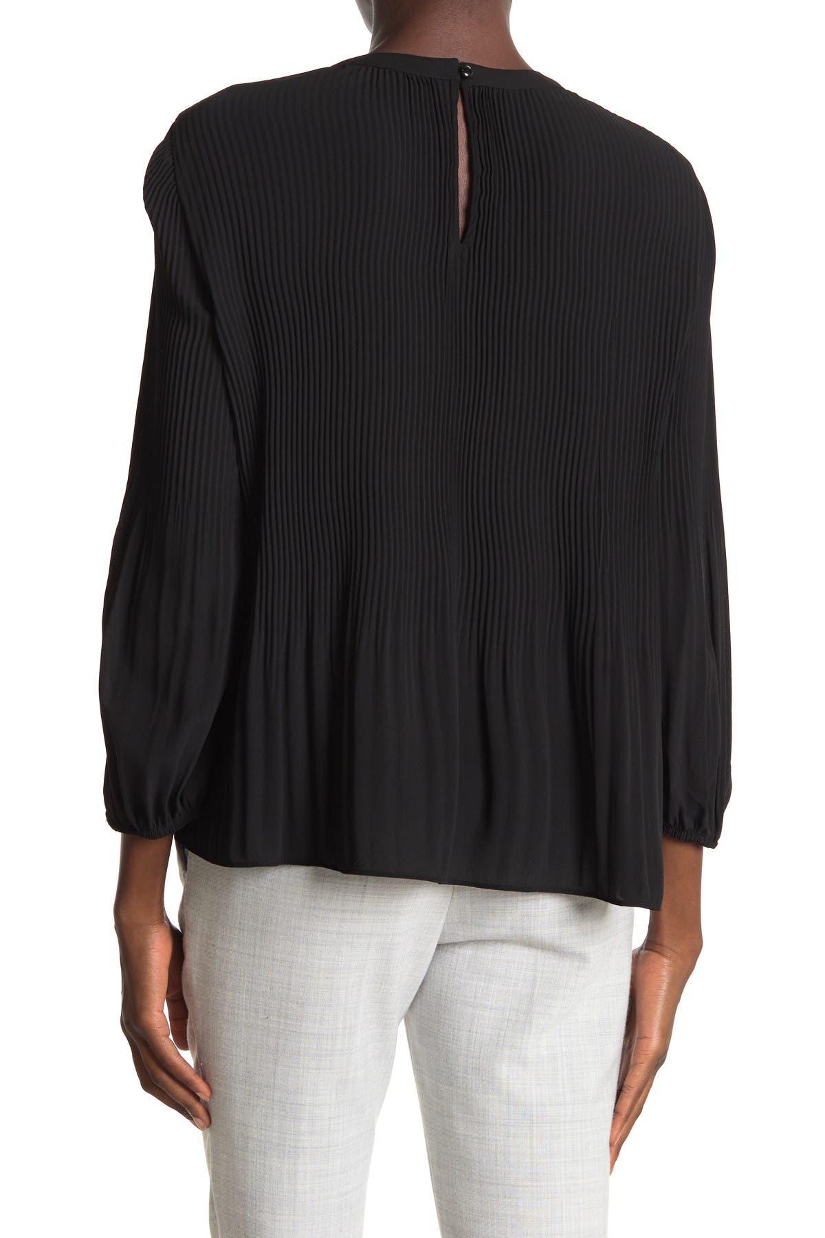 Adrianna Papell Pleated Georgette Crepe Blouse | Nordstromrack
