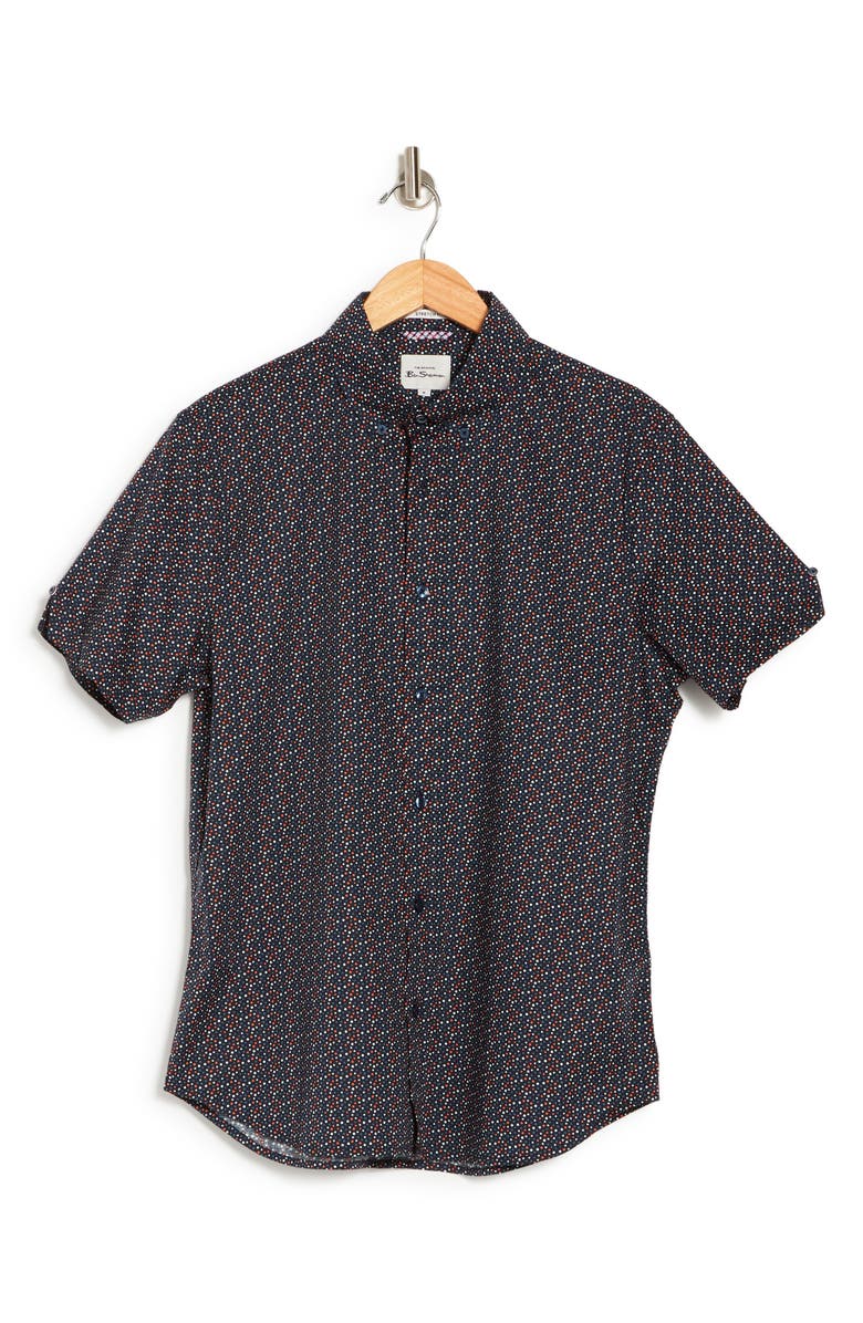 Ben Sherman Button Front Dotted Shirt | Nordstromrack