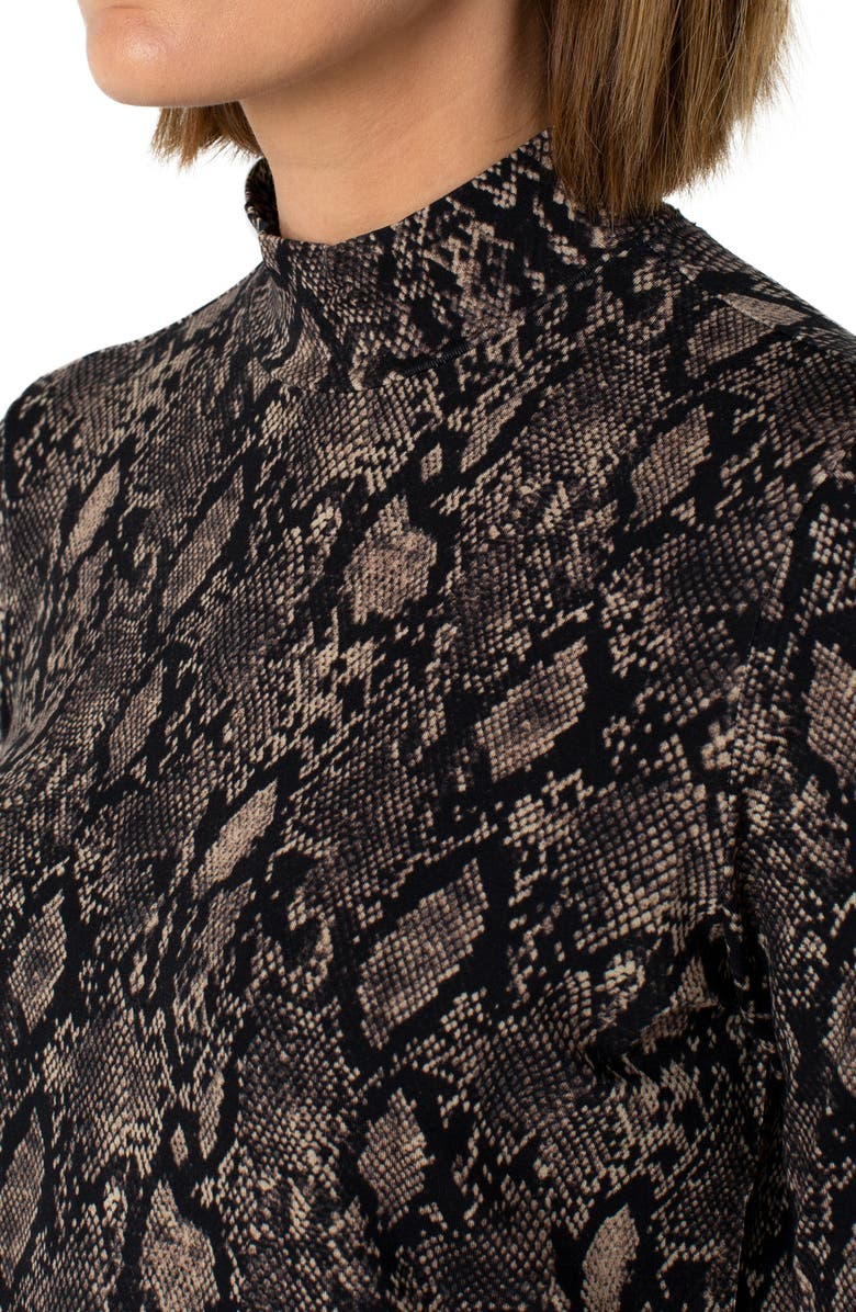 Liverpool Los Angeles Animal Print Mock Neck Top | Nordstromrack