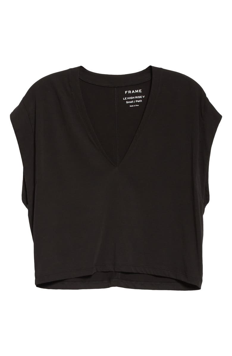 FRAME Le High Rise V-Neck Organic Pima Cotton T-Shirt | Nordstromrack