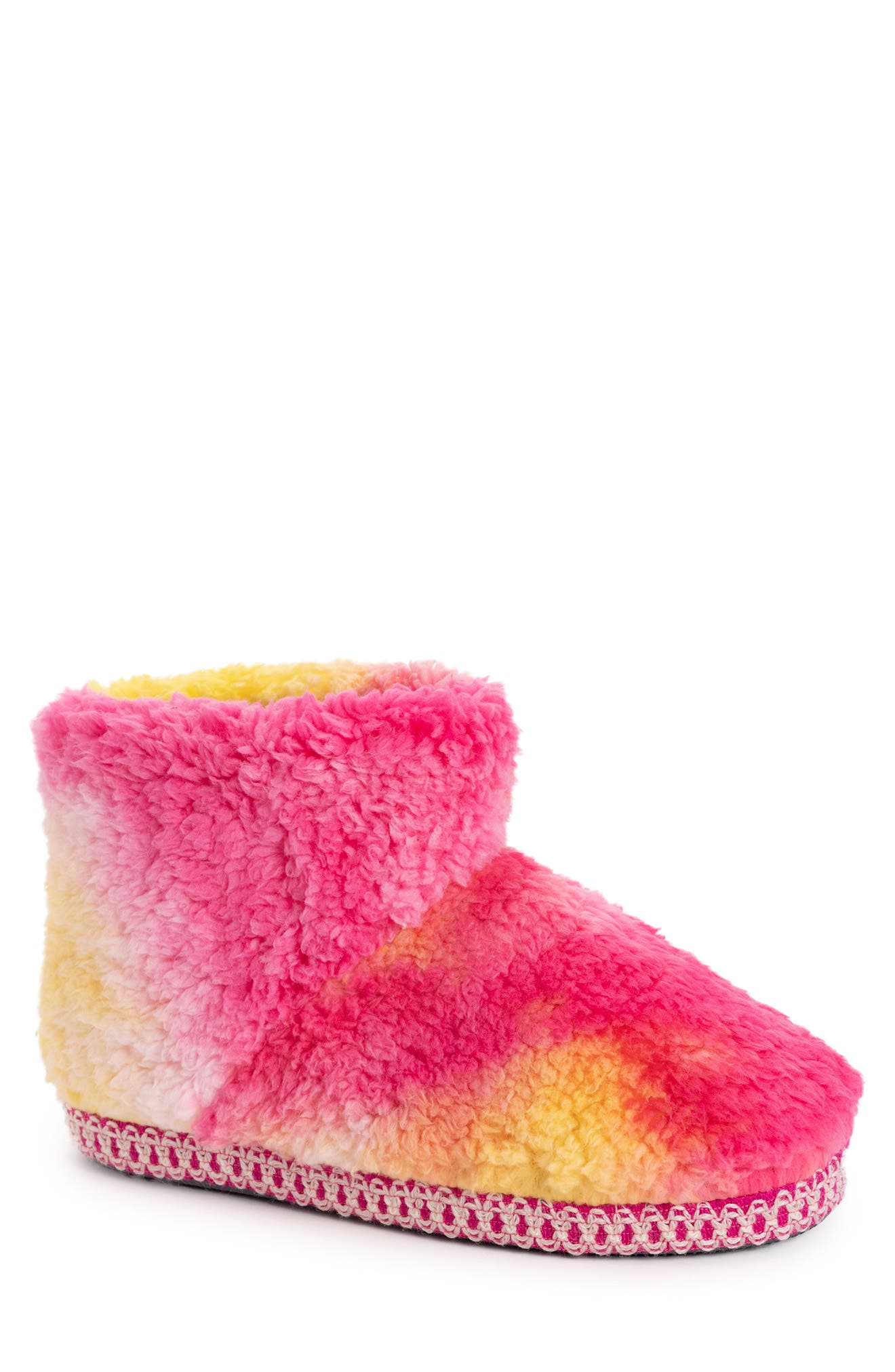 MUK LUKS Lukees Faux Shearling Slipper Bootie | Nordstromrack
