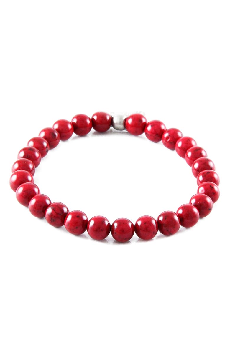 Mr. Ettika Ettika Men's Red Jade Bead Bracelet | Nordstromrack