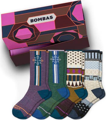 Bombas 4-Pack Festive Merino Wool Blend Socks | Nordstromrack