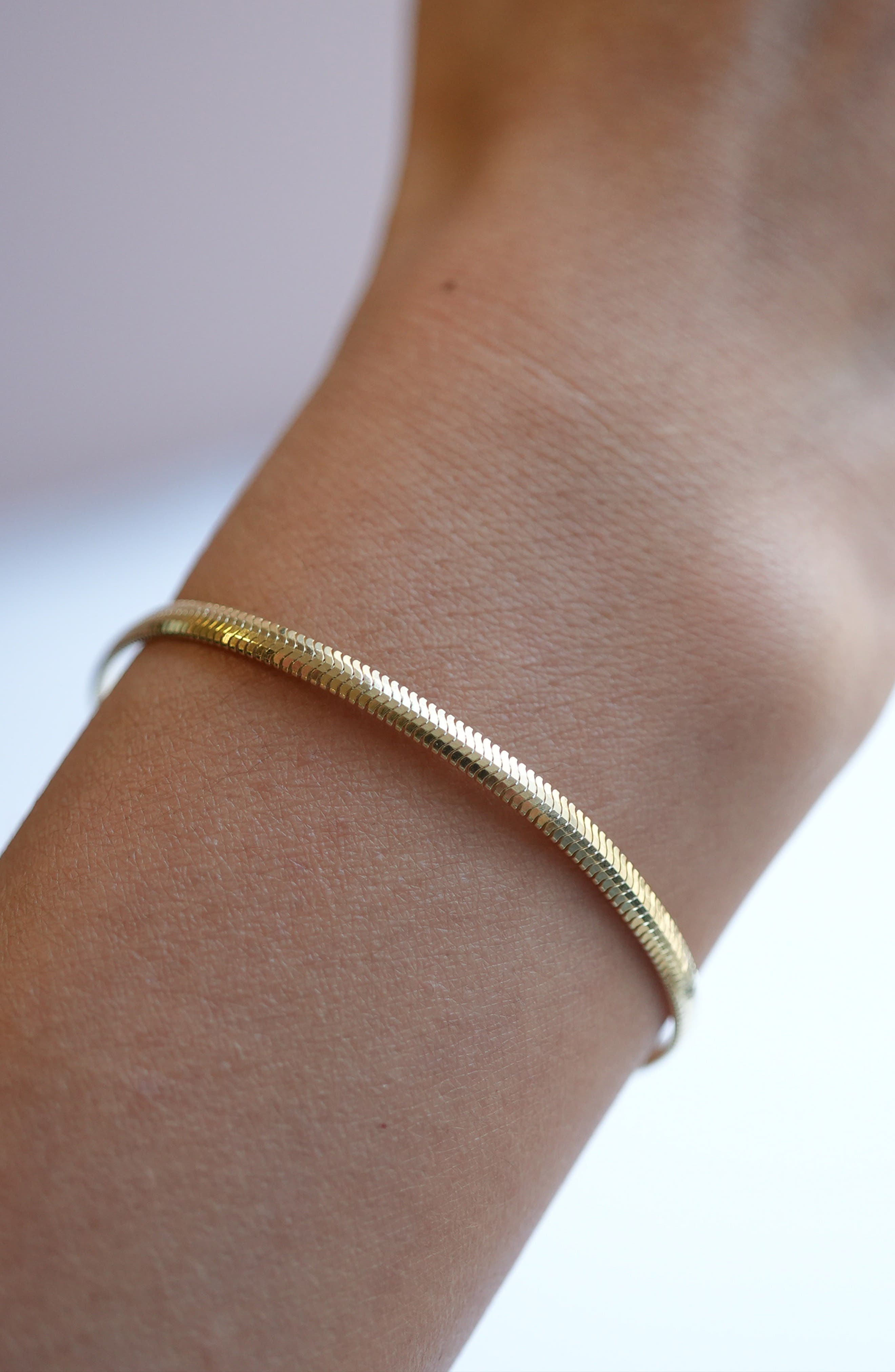 Argento Vivo Sterling Silver Textured Snake Chain Bracelet | Nordstrom