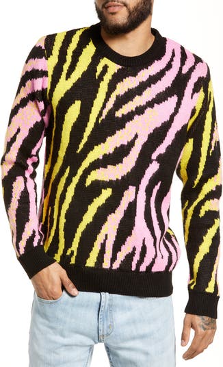 Topman Tiger Stripe Classic Fit Sweater | Nordstrom