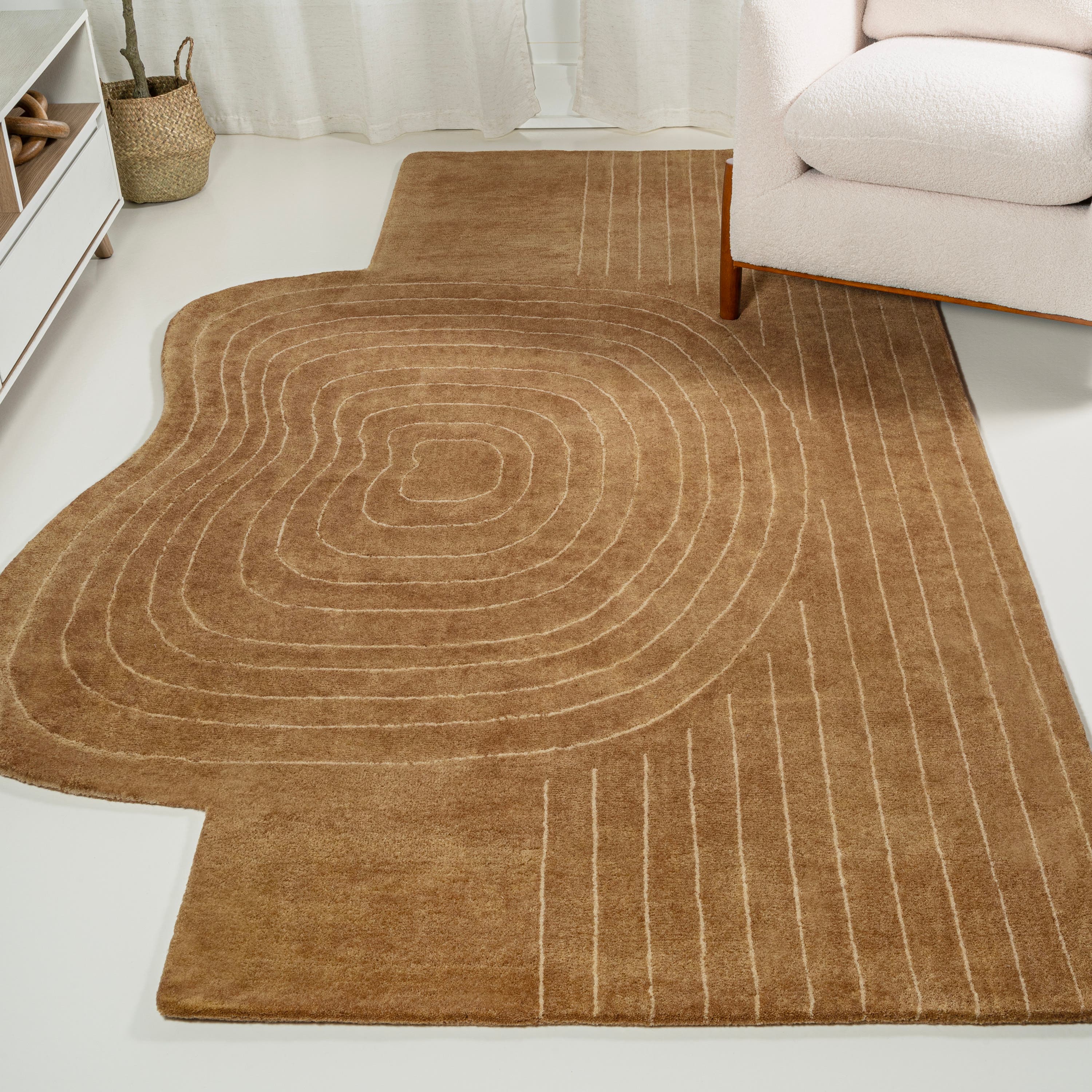 JONATHAN Y Retro Bohemian Abstract Striped Handwoven Wool Area Rug ...