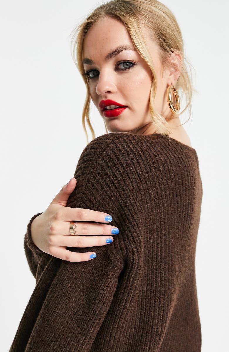 ASOS DESIGN Balloon Sleeve Open Cardigan | Nordstromrack