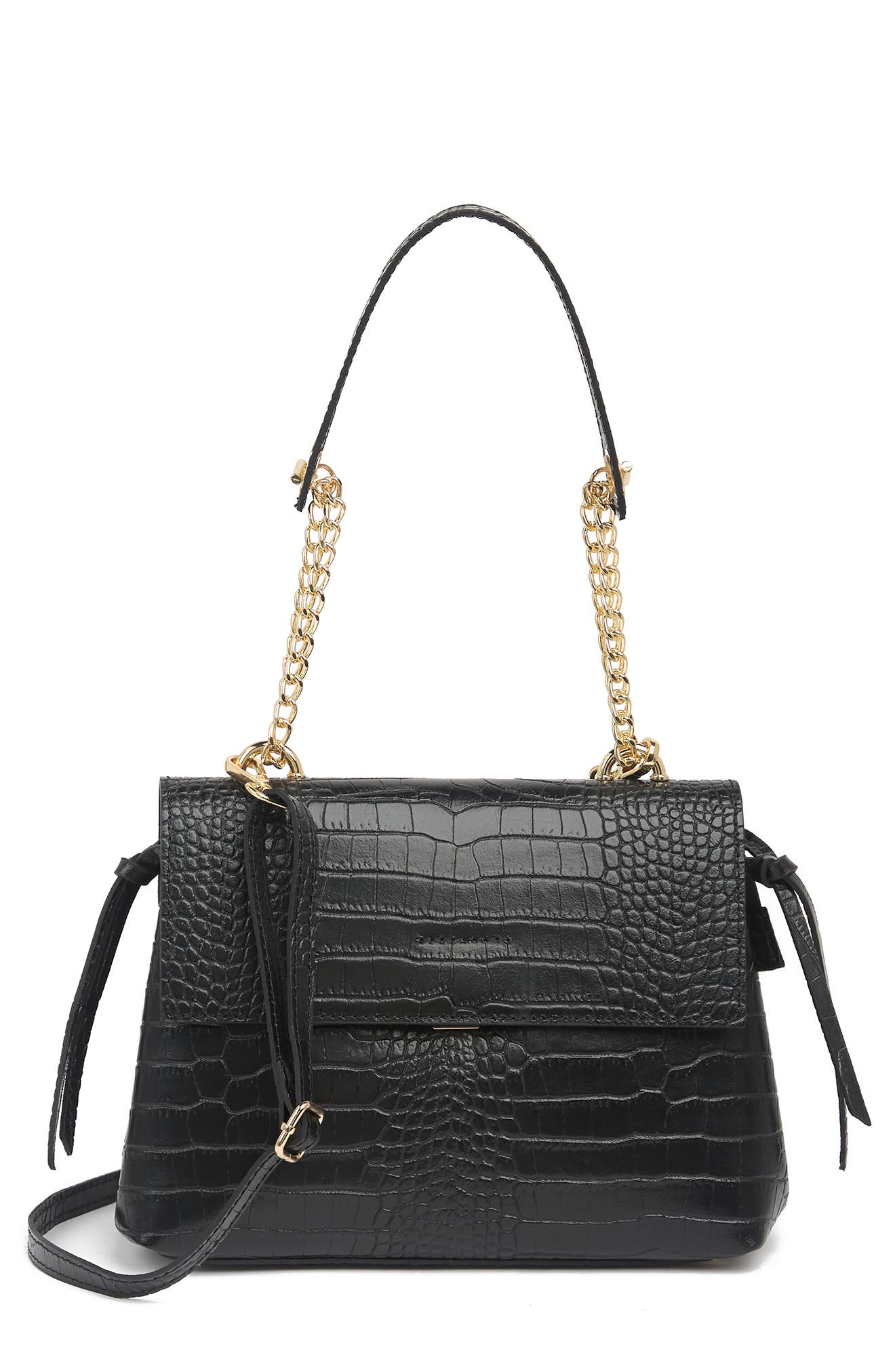 GIORGIO COSTA Croc Embossed Leather Crossbody Bag | Nordstromrack