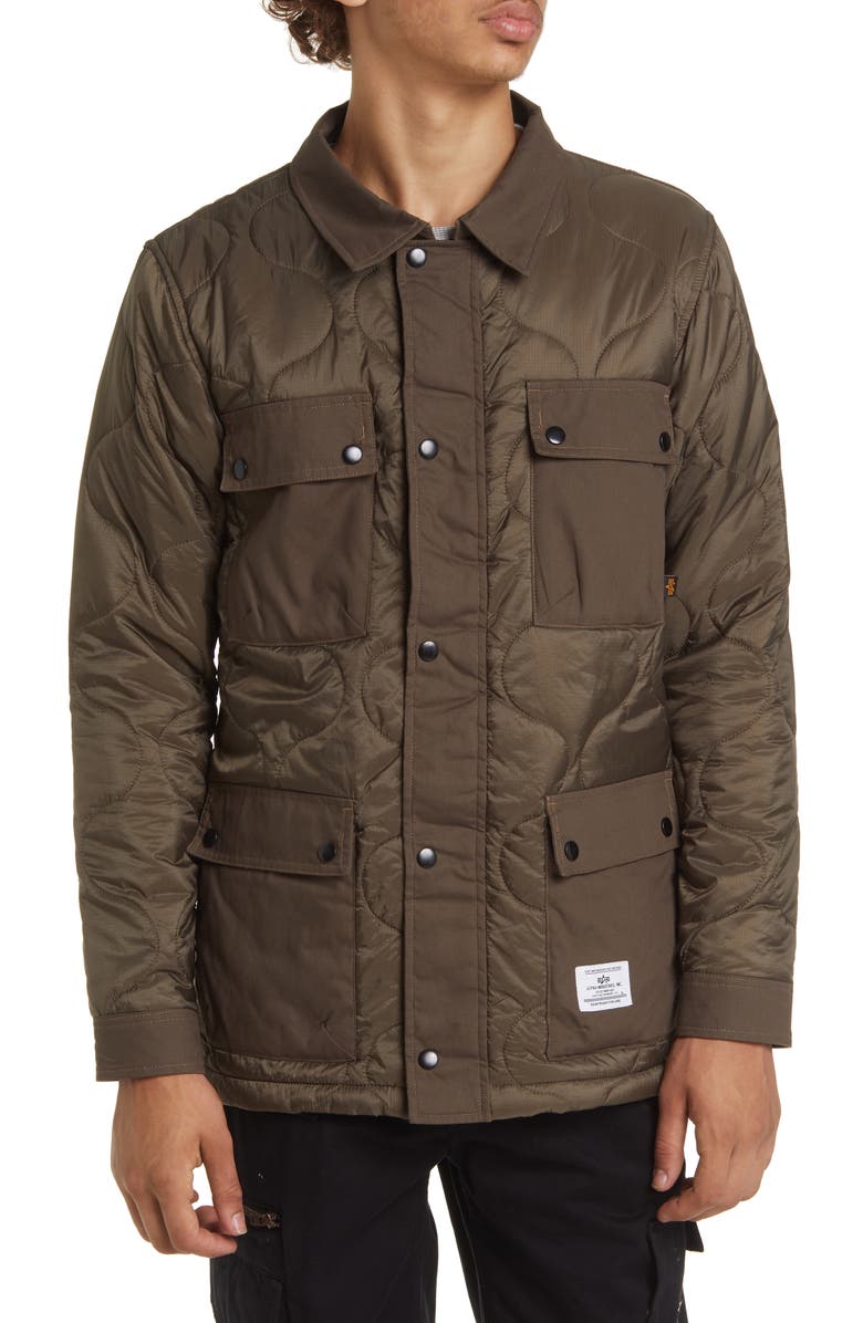 Alpha Industries Onion Quilted Shirt Jacket | Nordstrom