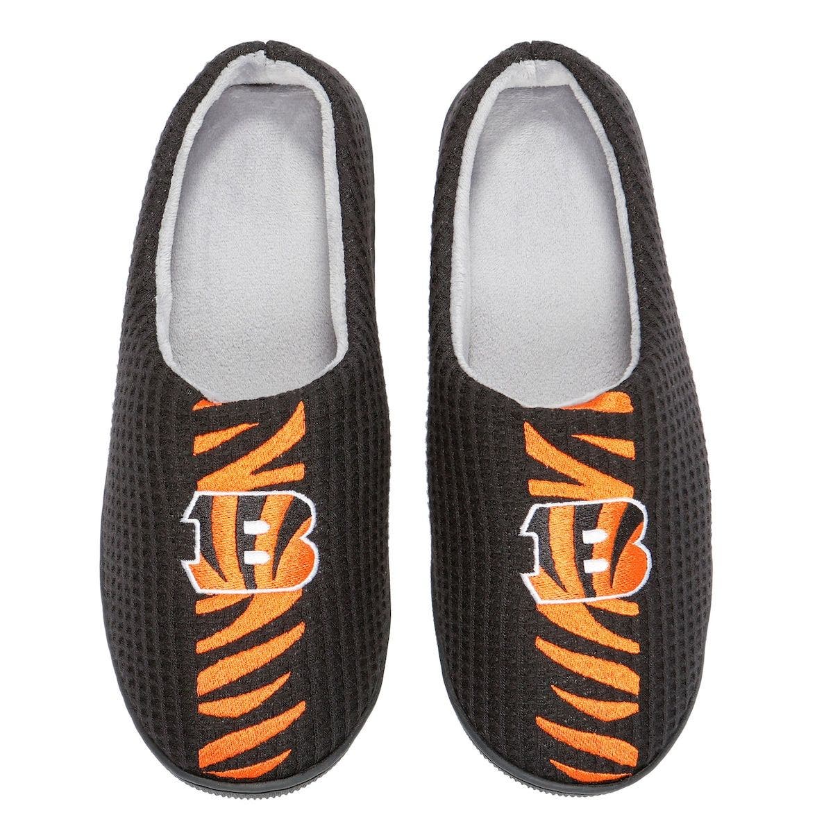 FOCO Men's FOCO Black Cincinnati Bengals Team Stripe Memory Foam Slide ...