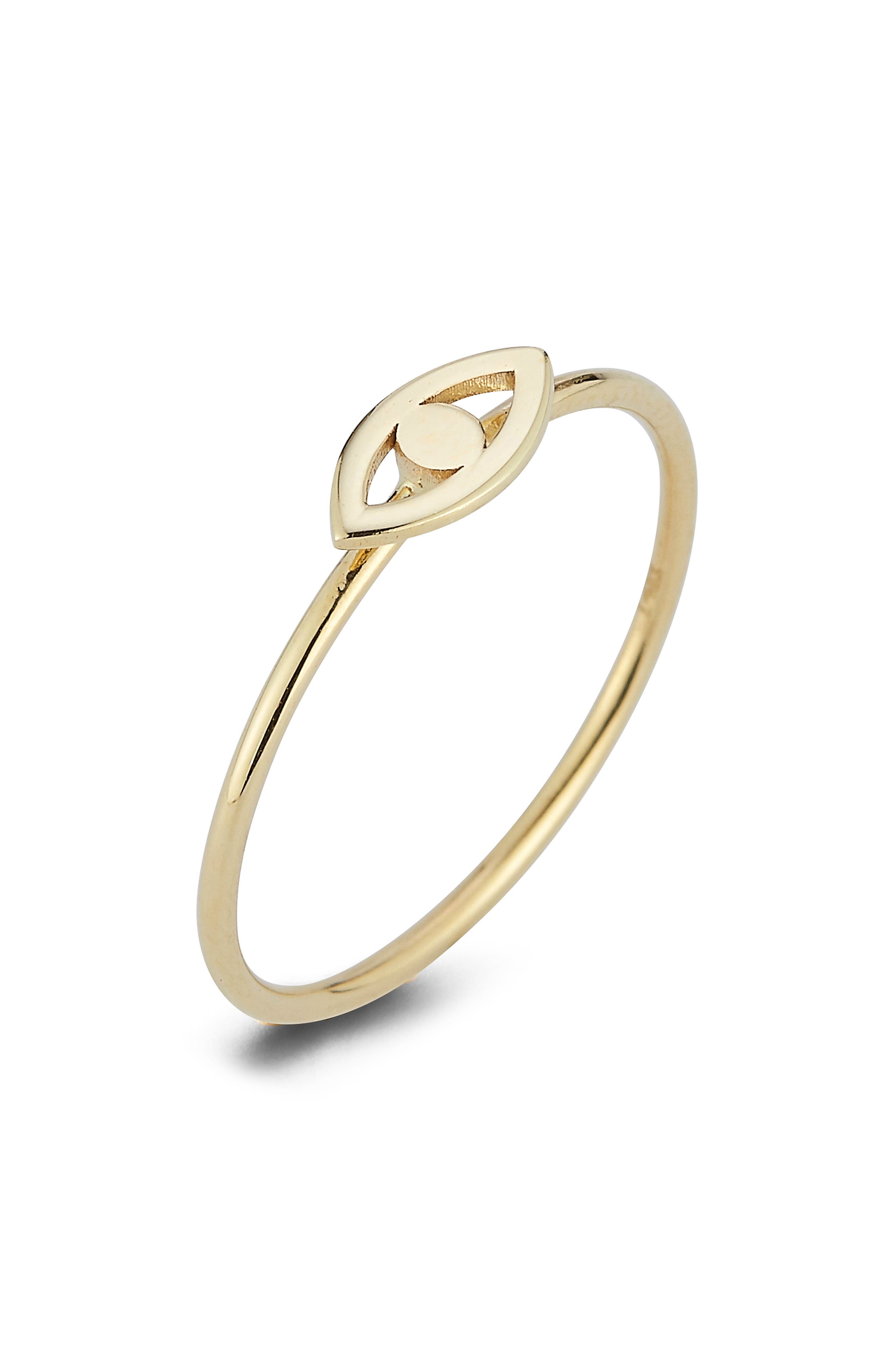 Ember Fine Jewelry 14K Gold Evil Eye Ring | Nordstromrack