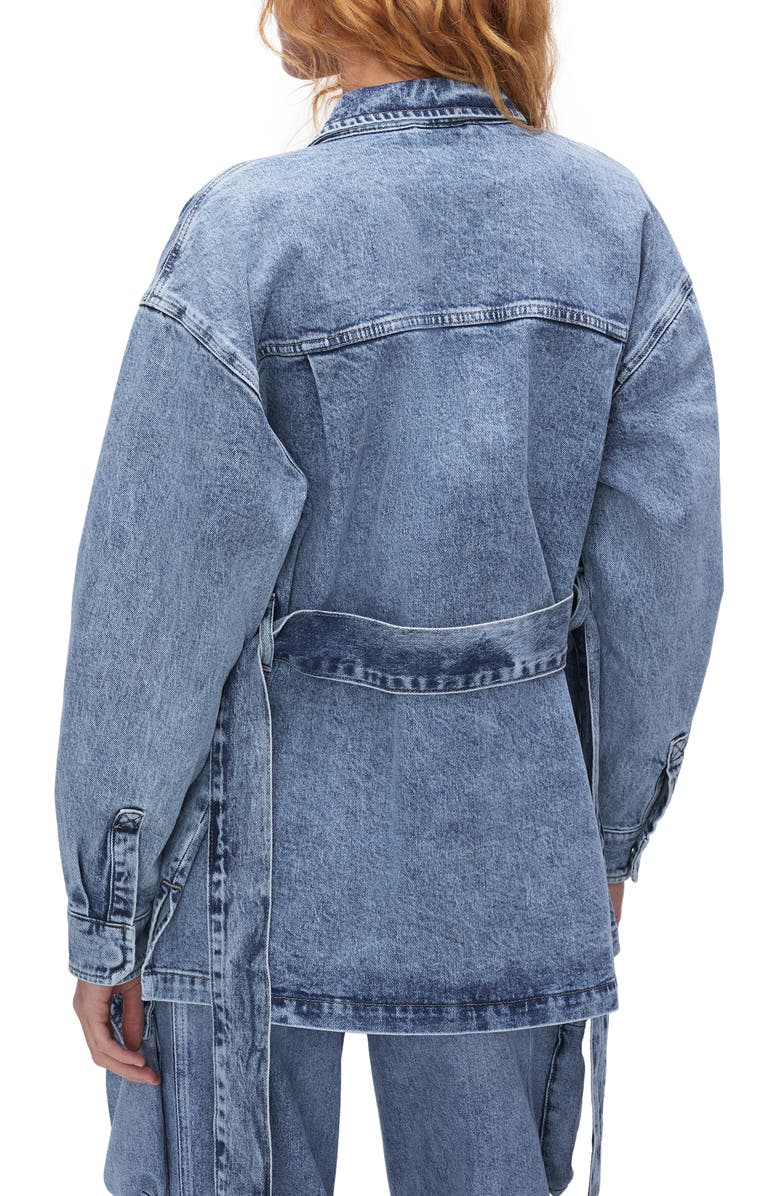 Good American Uniform Denim Cargo Jacket | Nordstromrack
