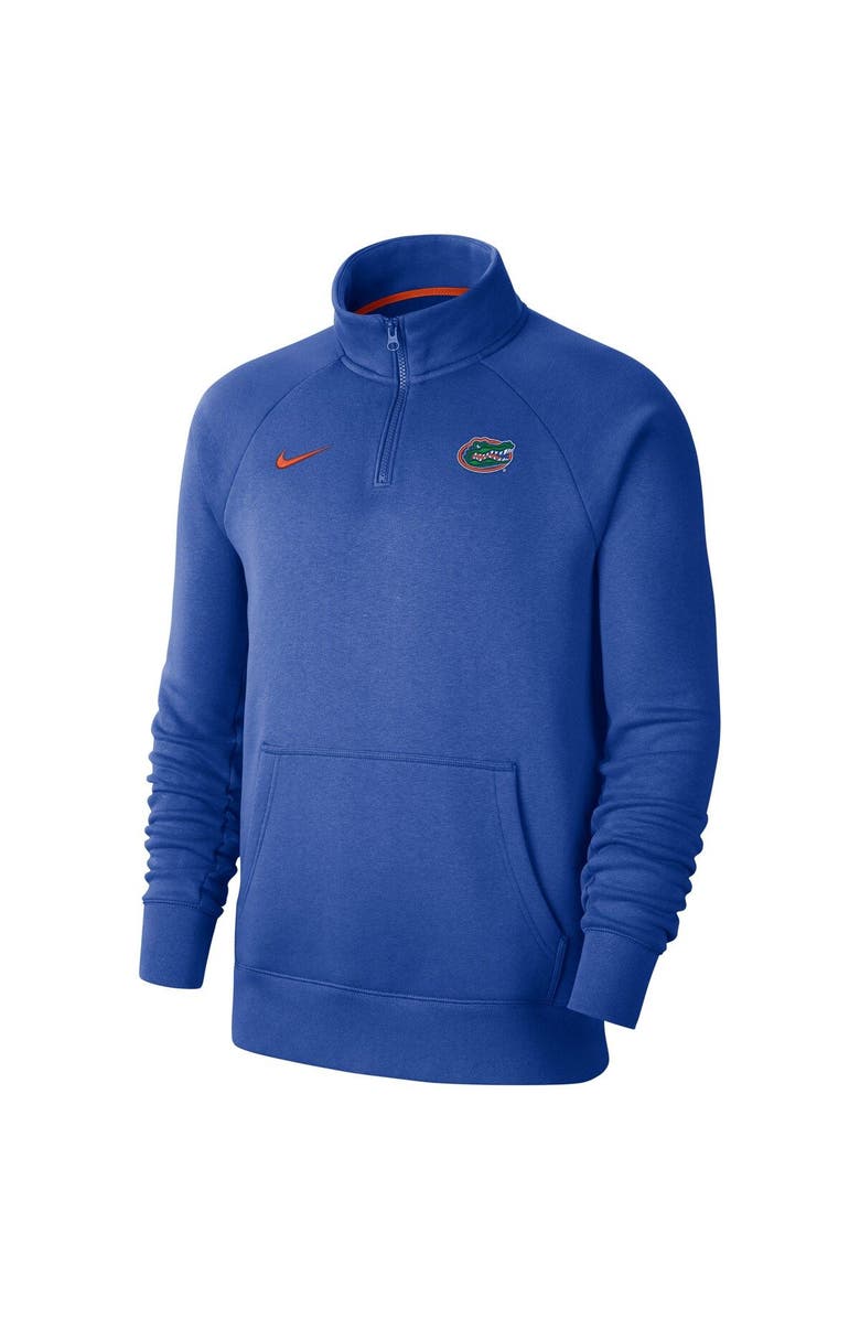 Nike Men's Nike Royal Florida Gators Club Fleece Quarter-Zip Raglan ...