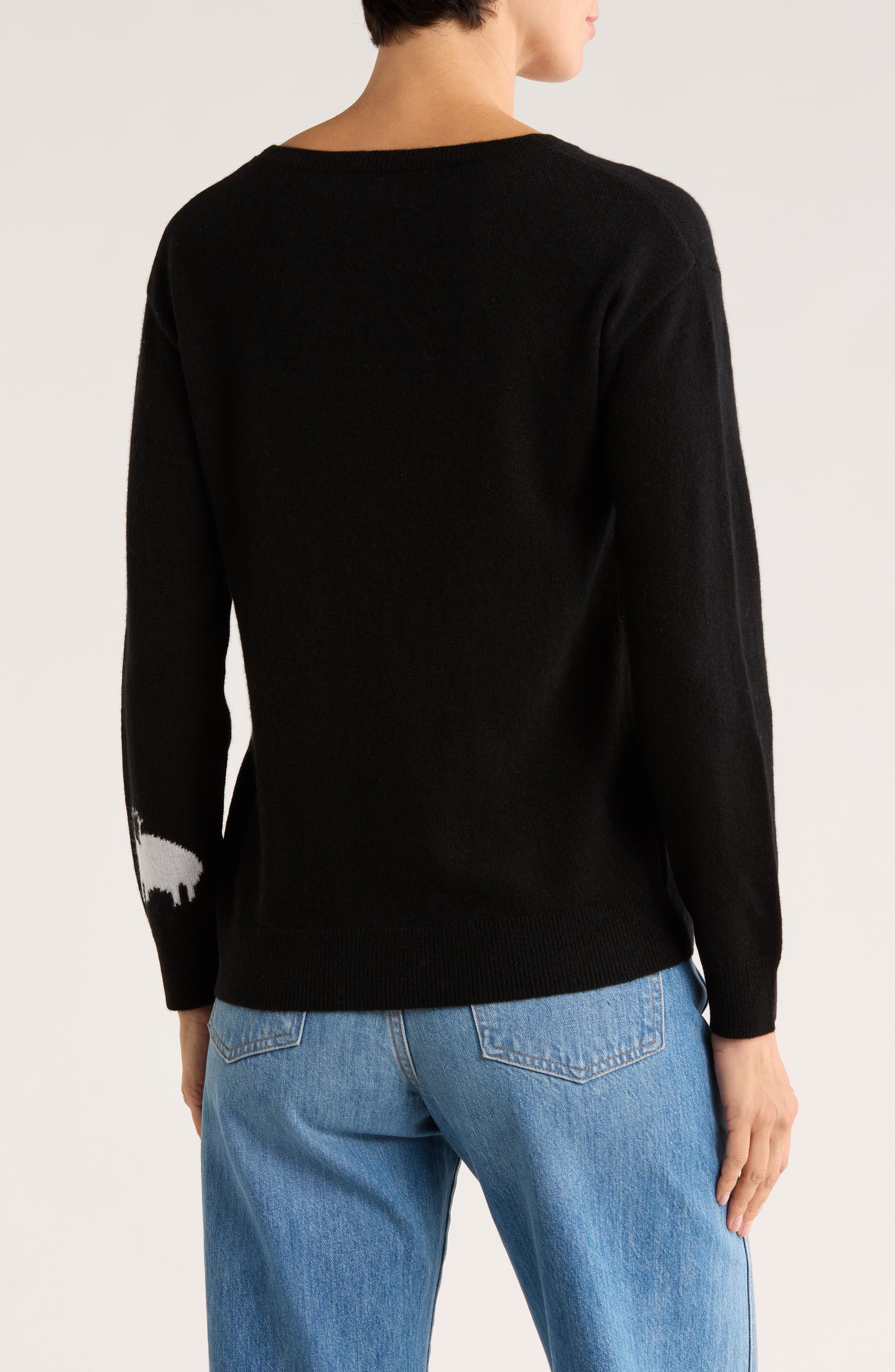 Magaschoni Cashmere Sheep Patterned Sweater | Nordstromrack