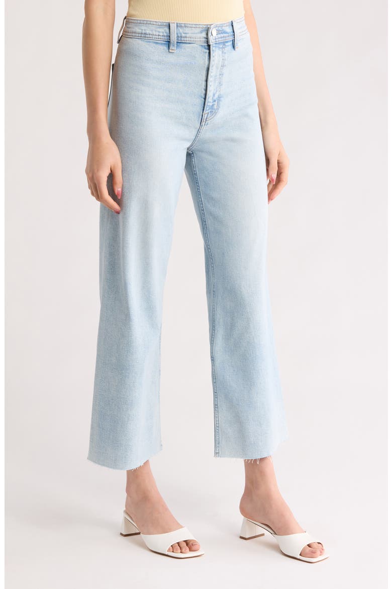 Penny Raw Hem High Waist Ankle Wide Leg Jeans (Women) | Nordstromrack