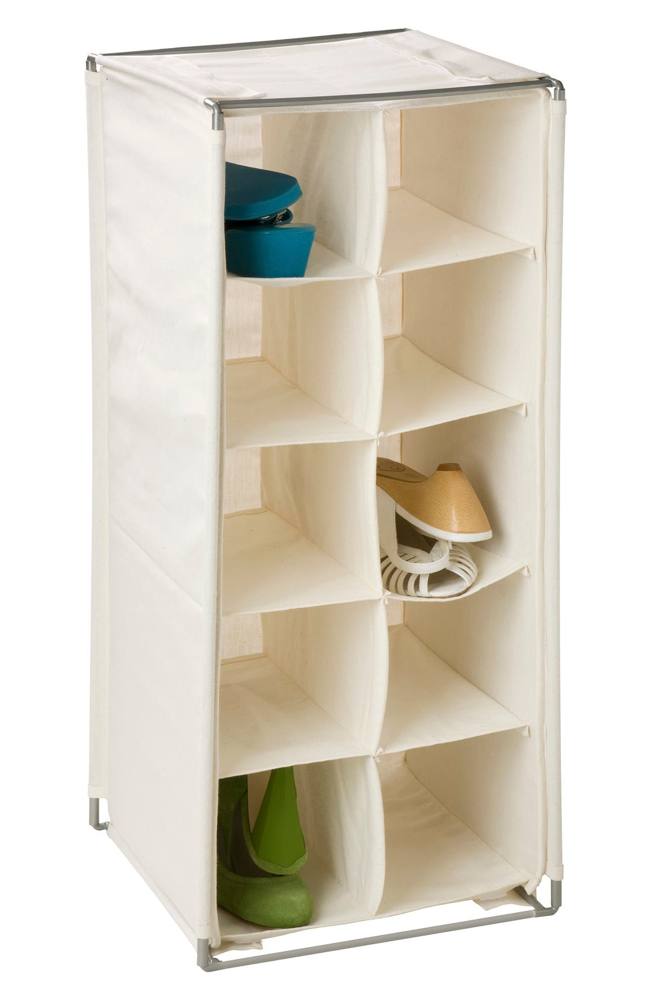 HONEY-CAN-DO 10-Cubby Vertical Canvas Shoe Rack | Nordstromrack