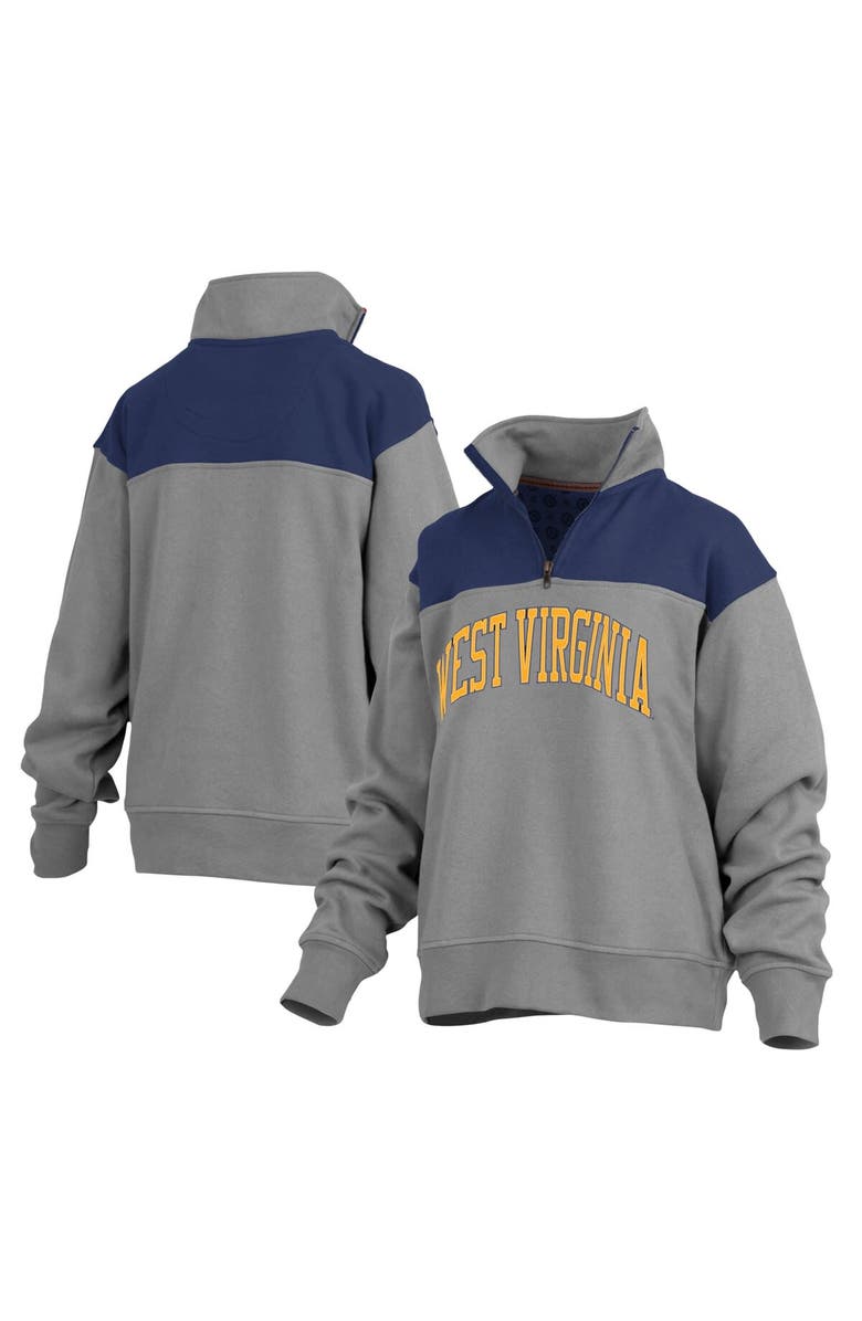 PRESSBOX Women's Pressbox Gray West Virginia Mountaineers Avon Fleece ...
