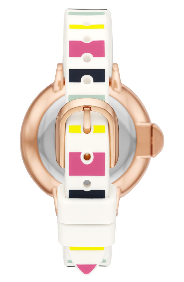 Kate Spade New York park row stripe silicone strap watch, 34mm ...