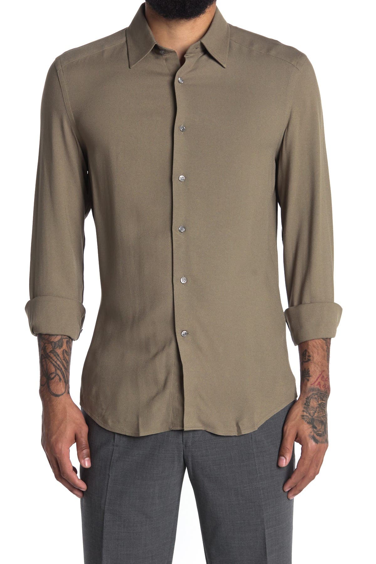 Reiss Jimmy Crepe Slim Fit Shirt | Nordstromrack