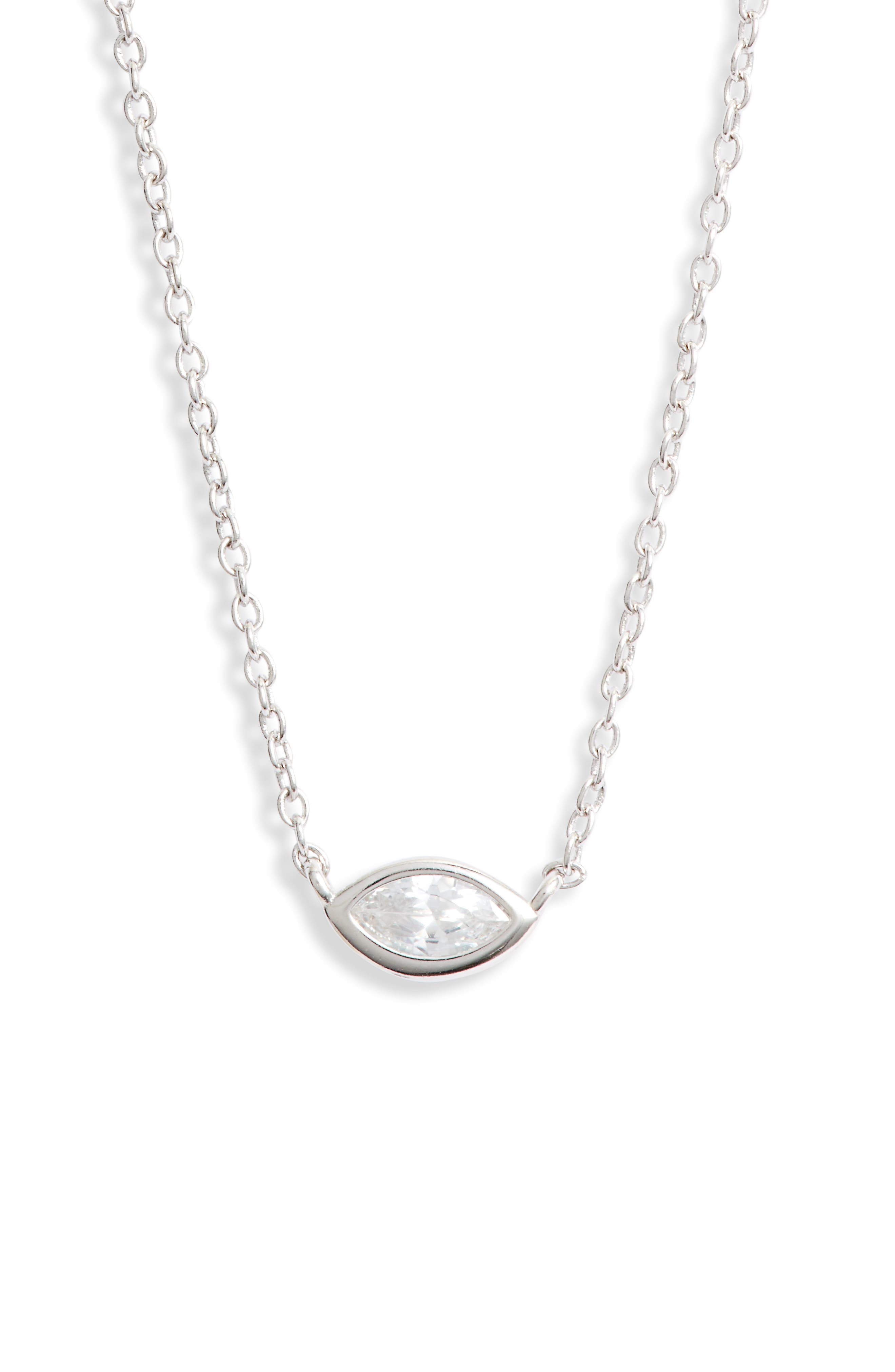 Argento Vivo Sterling Silver Evil Eye Pendant Necklace | Nordstrom