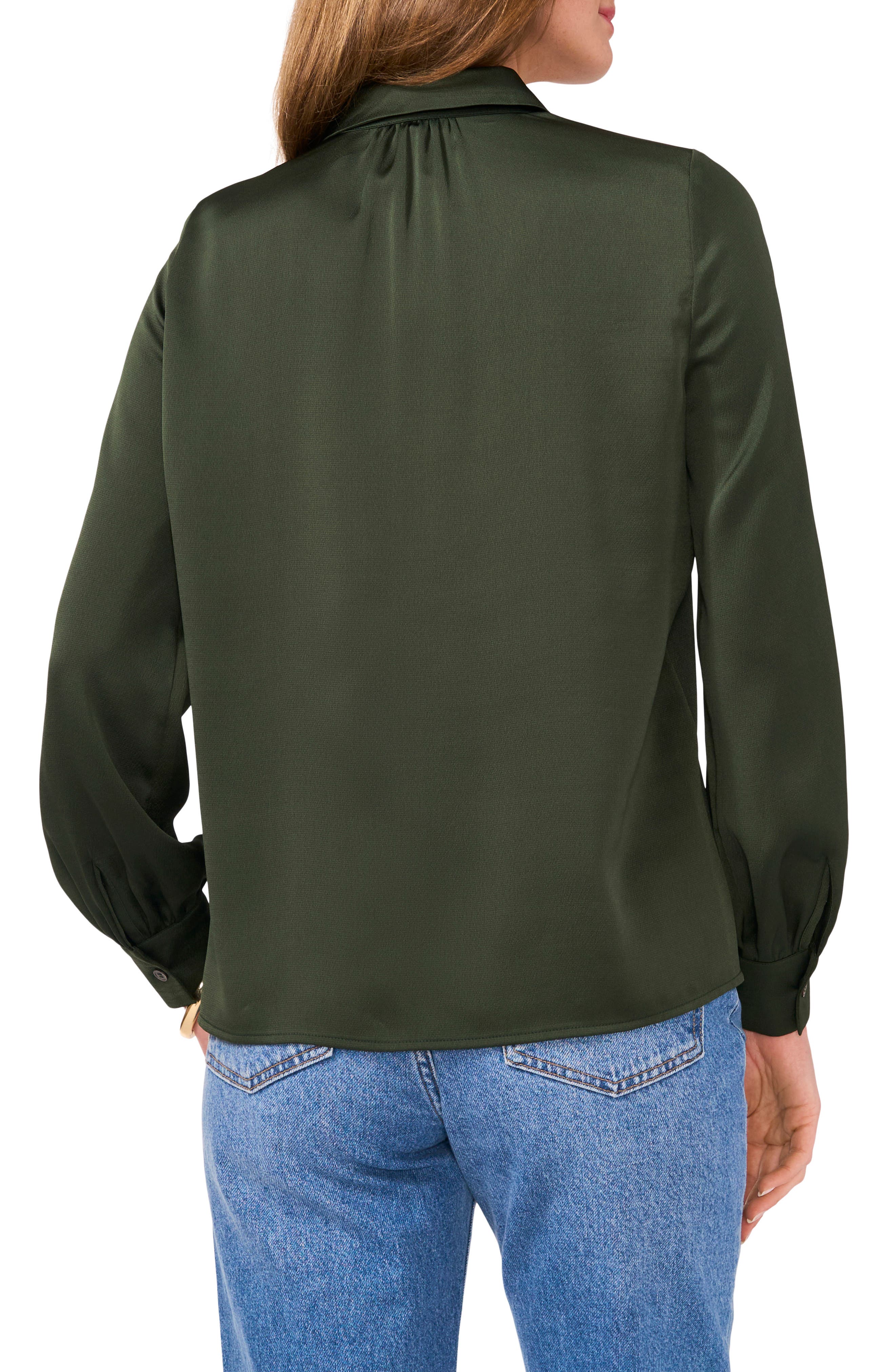 Vince Camuto Long Sleeve Satin Button-Up Shirt | Nordstrom